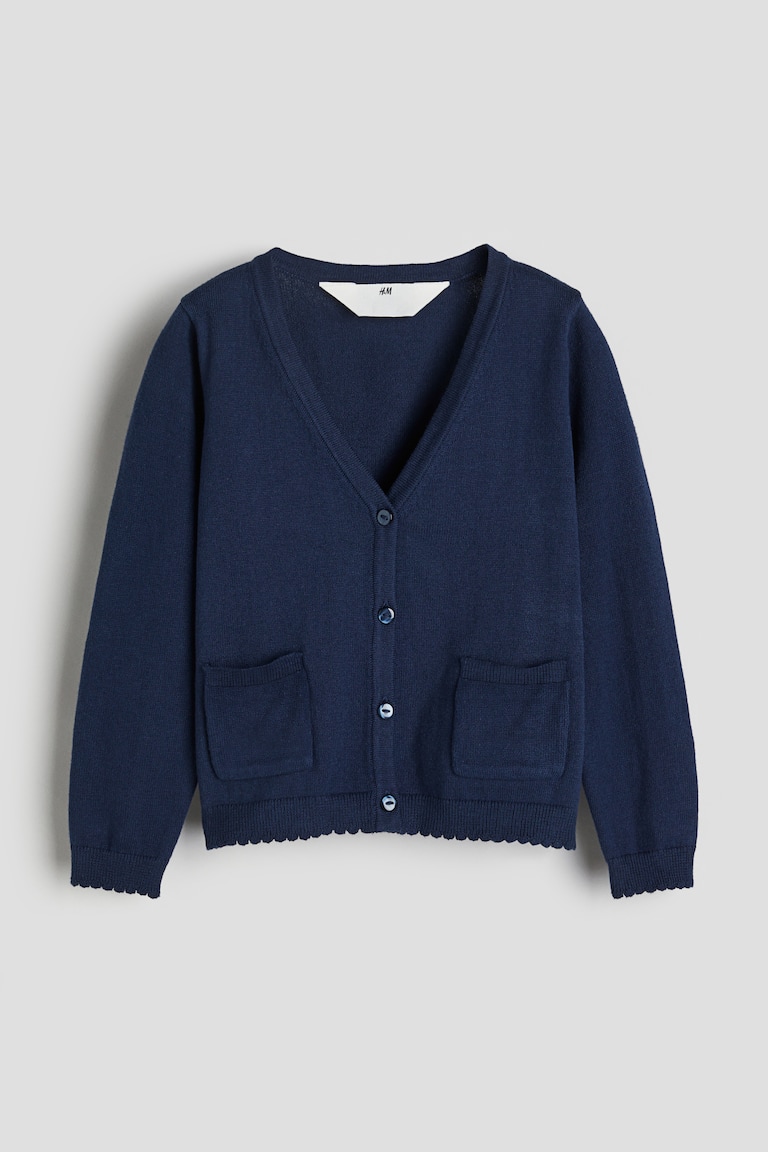 Navy blue Cotton Cardigan for kids | H&M CA