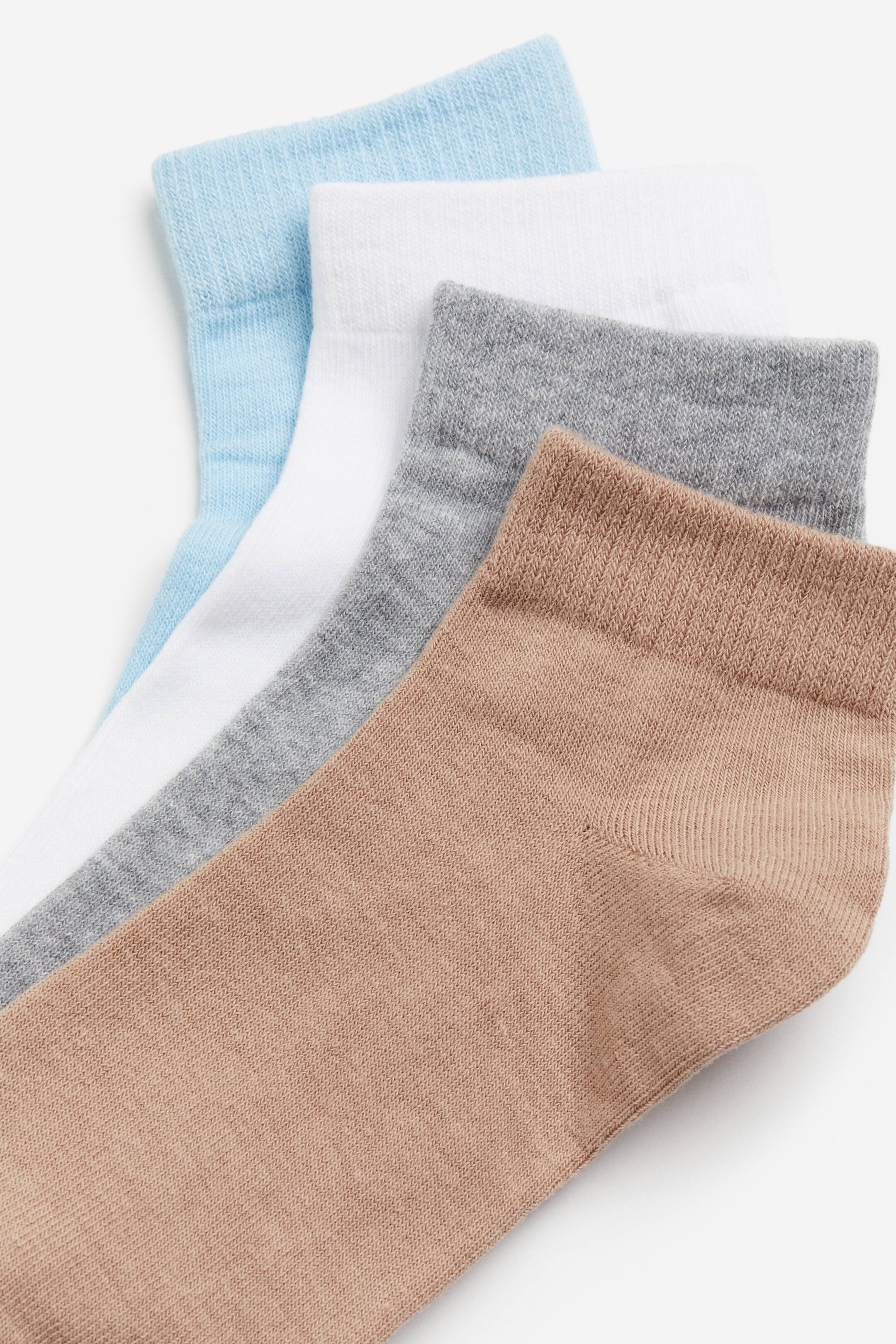 10-pack Ankle Socks - Light blue/white/light beige - Ladies | H&M CA