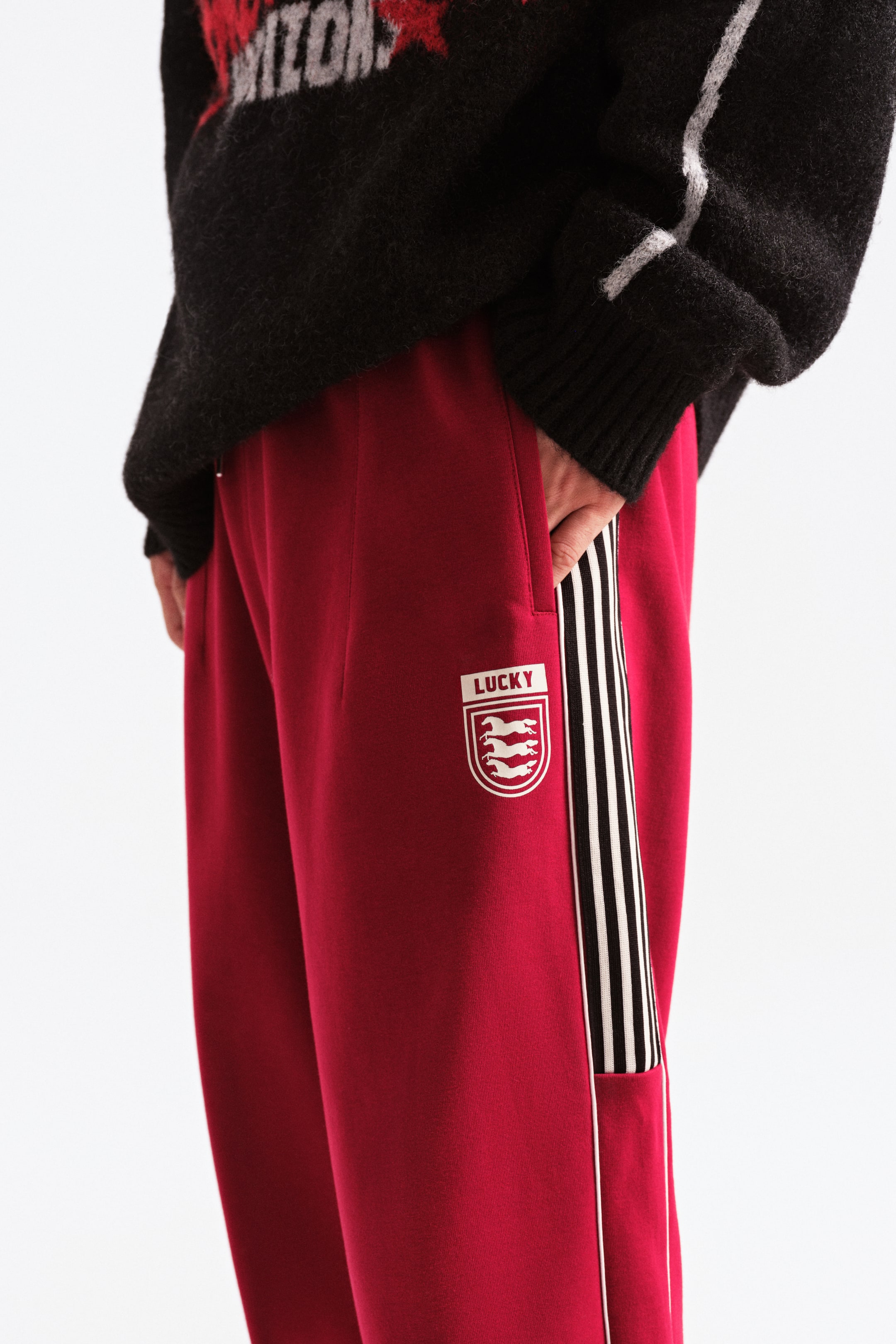 Loose Fit Joggers - Red/Lucky - Men | H&M IN