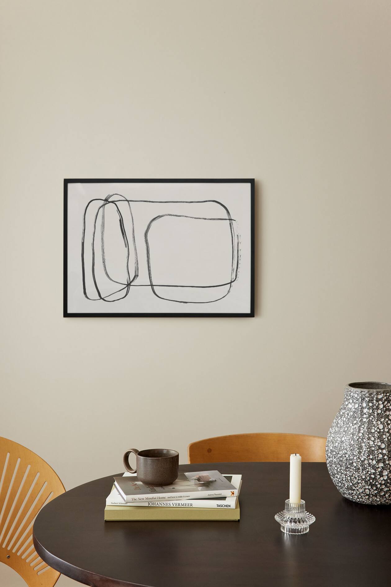 Scribble Poster - Beige/black - Postery - Home All | H&M GB