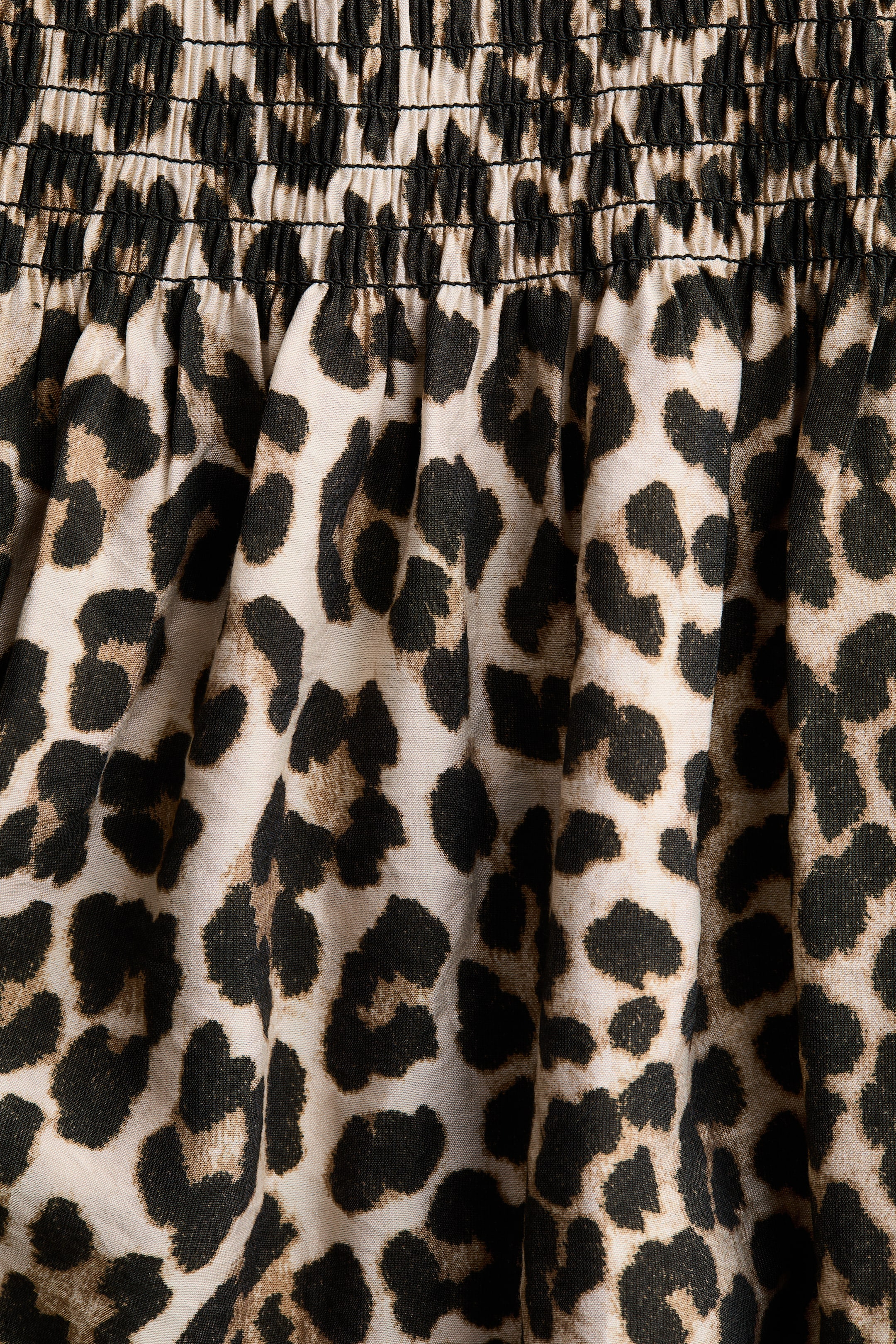 Rochie cu fronseuri - Bej-deschis/imprimeu leopard - FEMEI | H&M RO