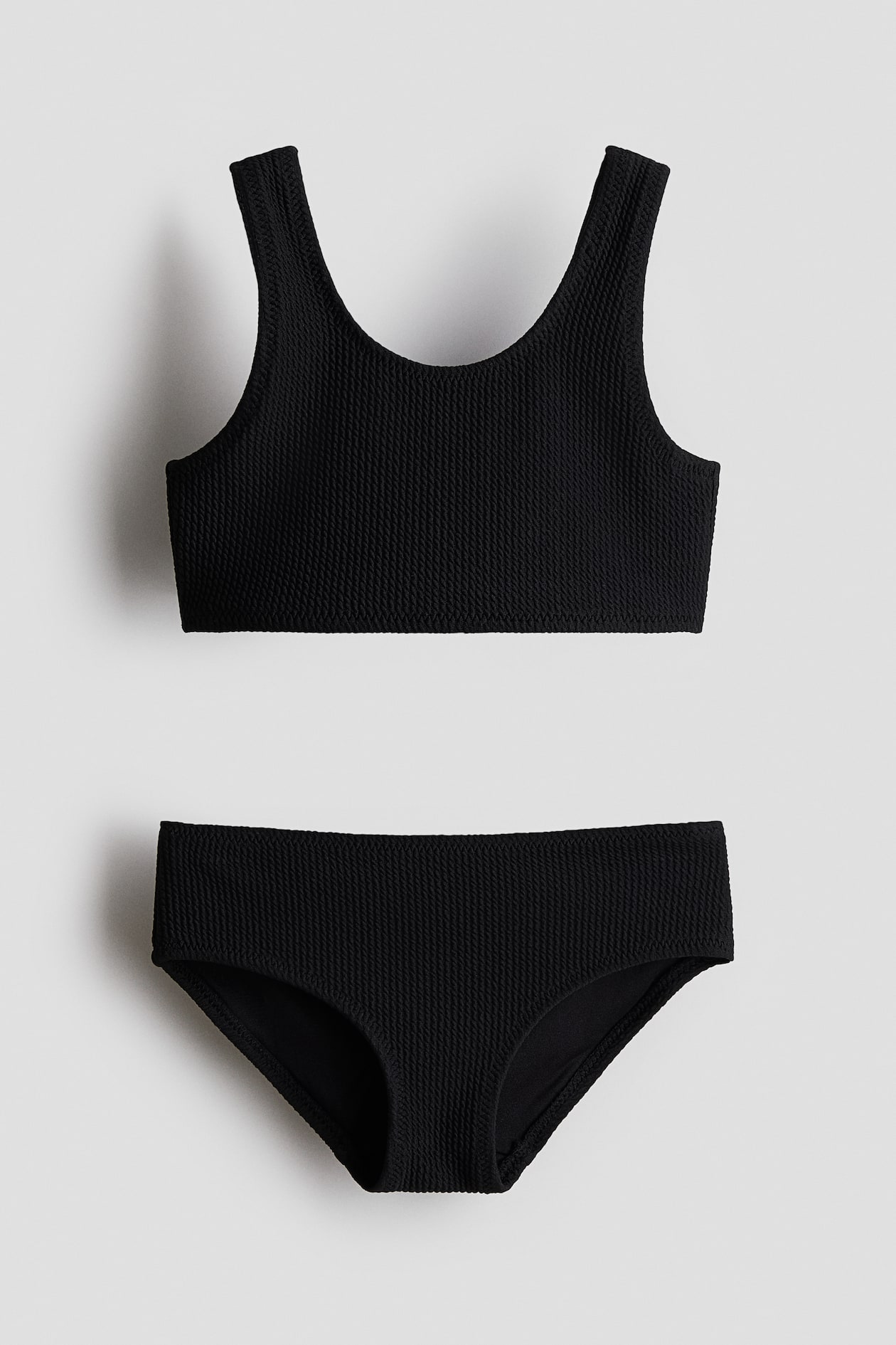 Strukturmönstrad bikini - Svart - BARN | H&M SE