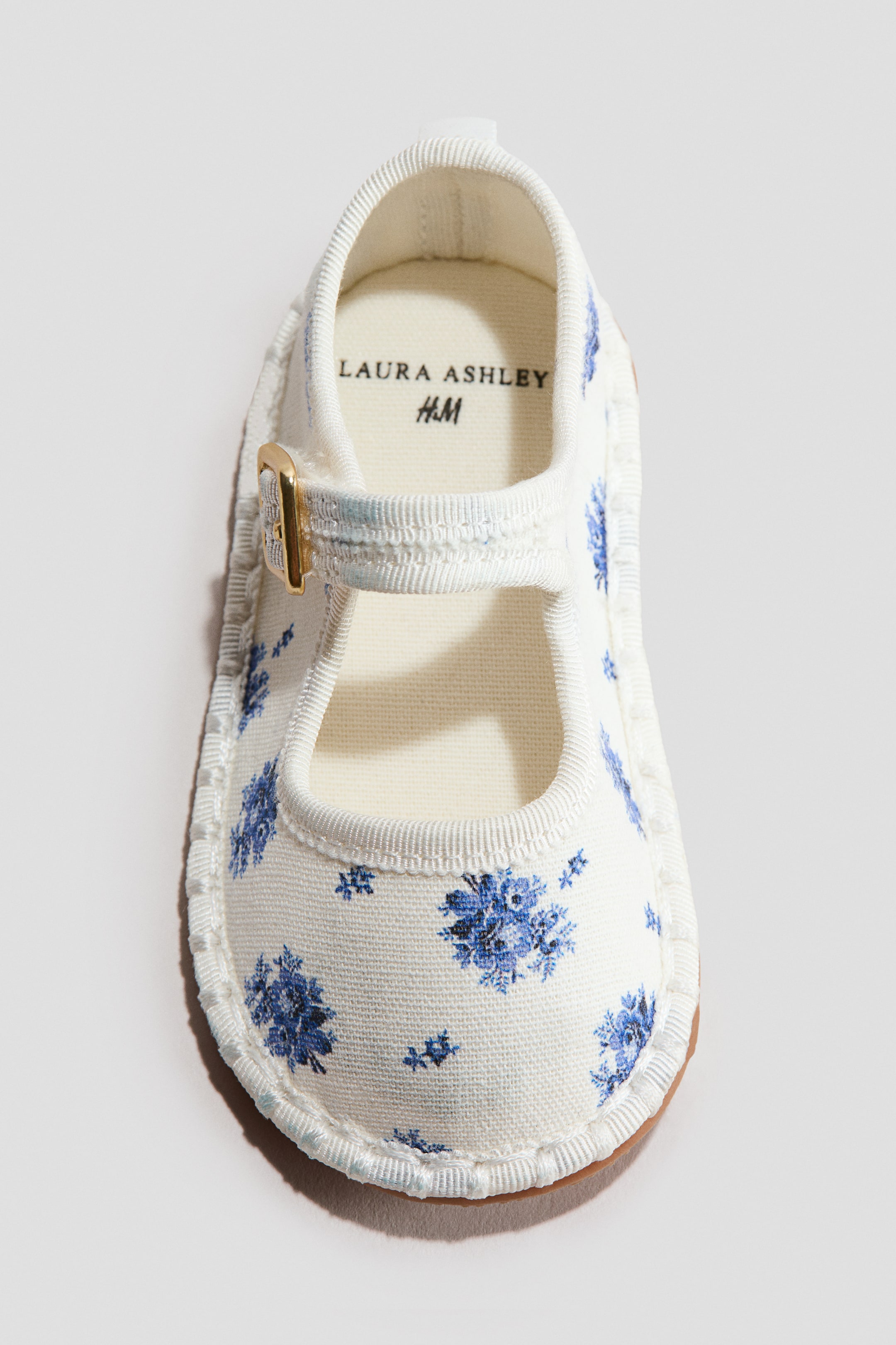 Ballerine in tela con stampa floreale - Bianco/fiori - BAMBINO | H&M IT