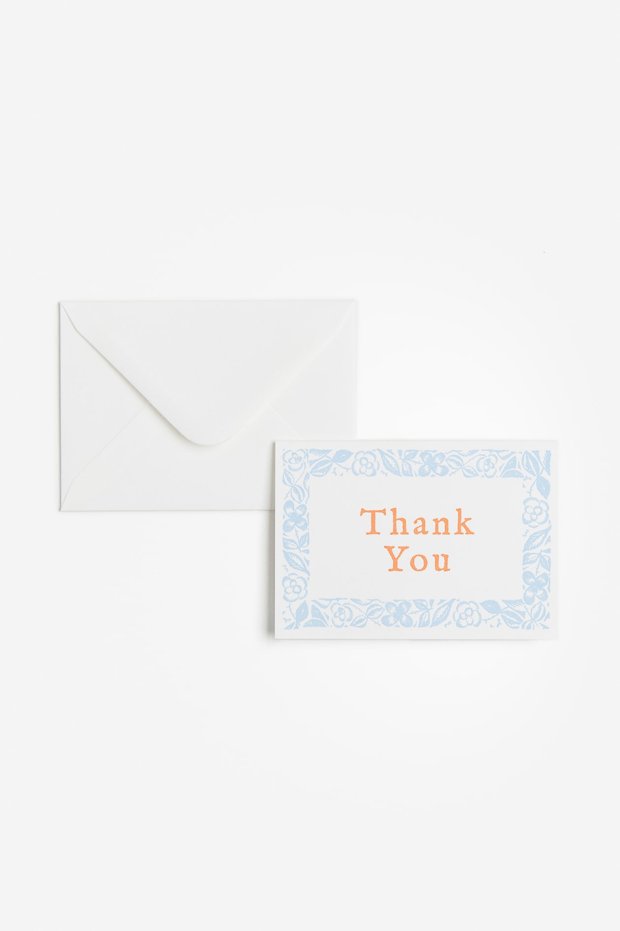 Small greeting card with envelope - Blue/Floral - Home All | H&M GB