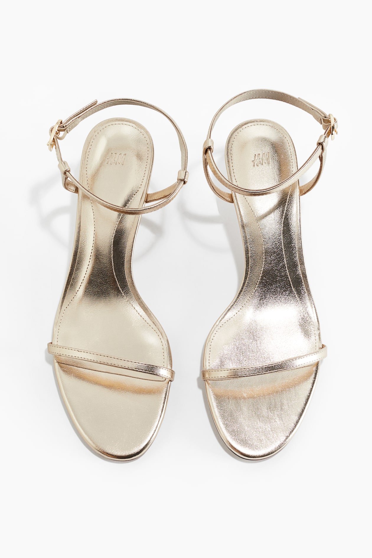 Women's Gold-colored Heeled Strappy Sandals | H&M CA