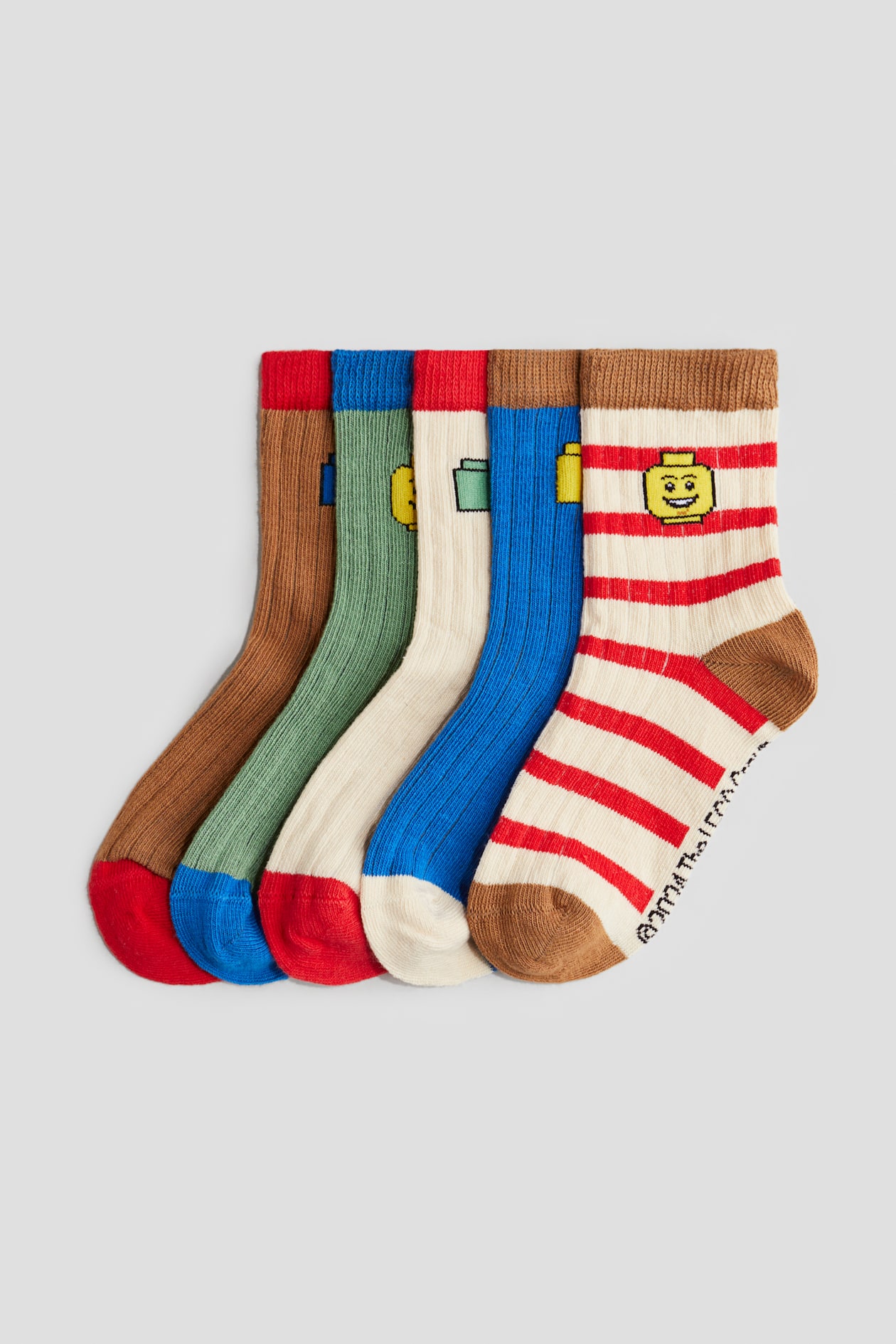 Multicolored/LEGO 5-Pack Patterned Socks for kids | H&M US