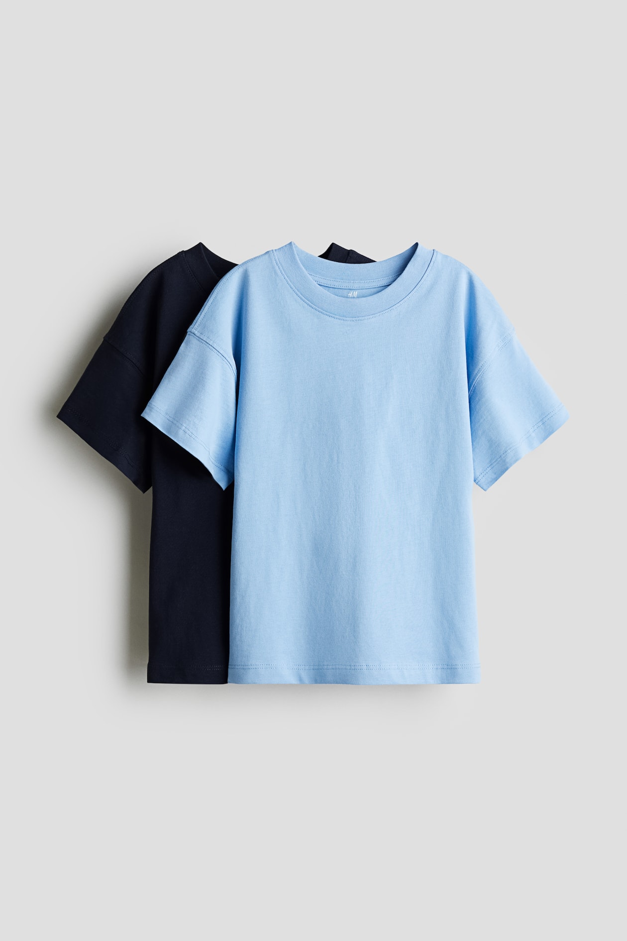 2-pack de playeras oversized - Azul claro/Azul marino - Kids | H&M MX