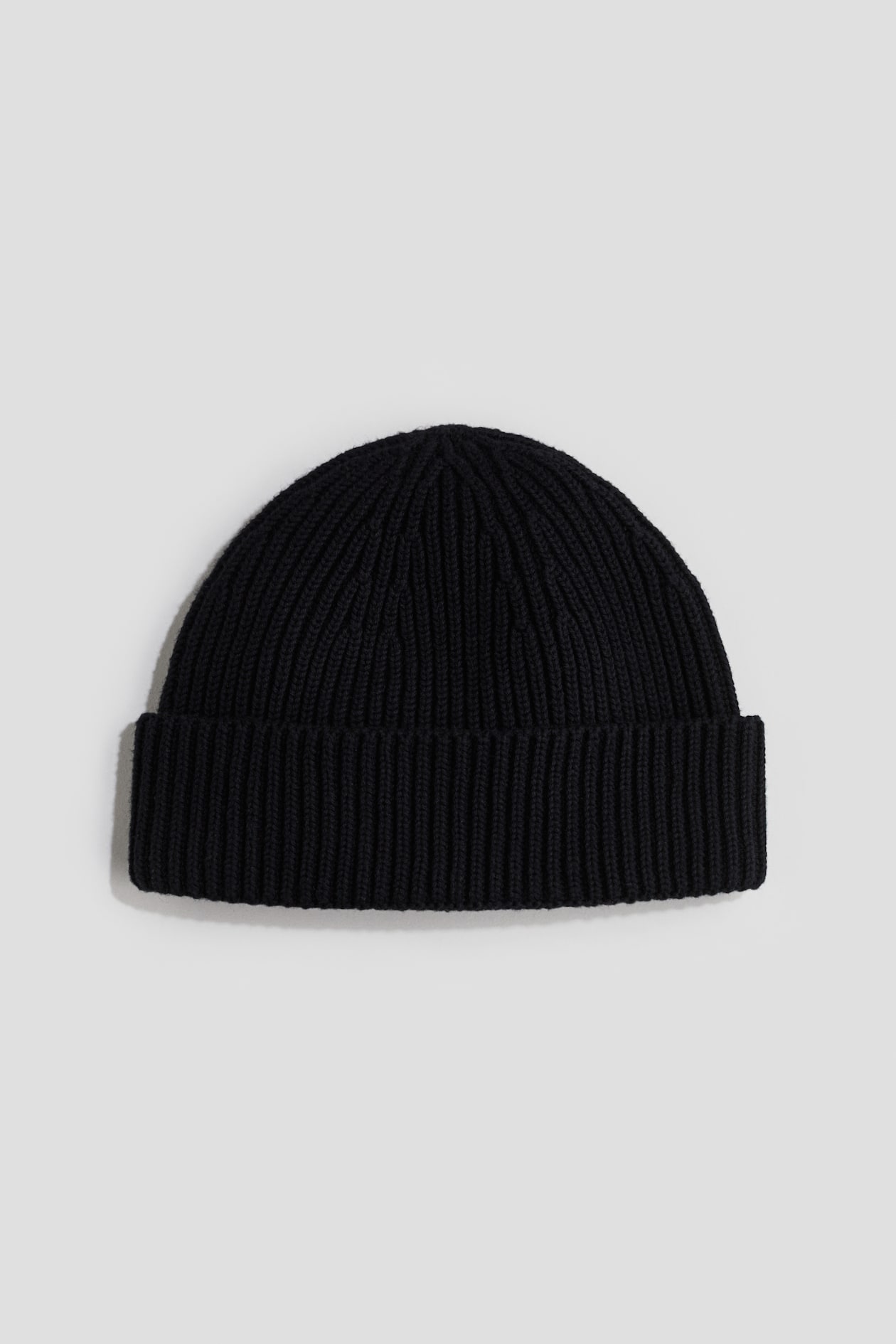 Rib-Knit Cotton Beanie - Black - Kids | H&M US
