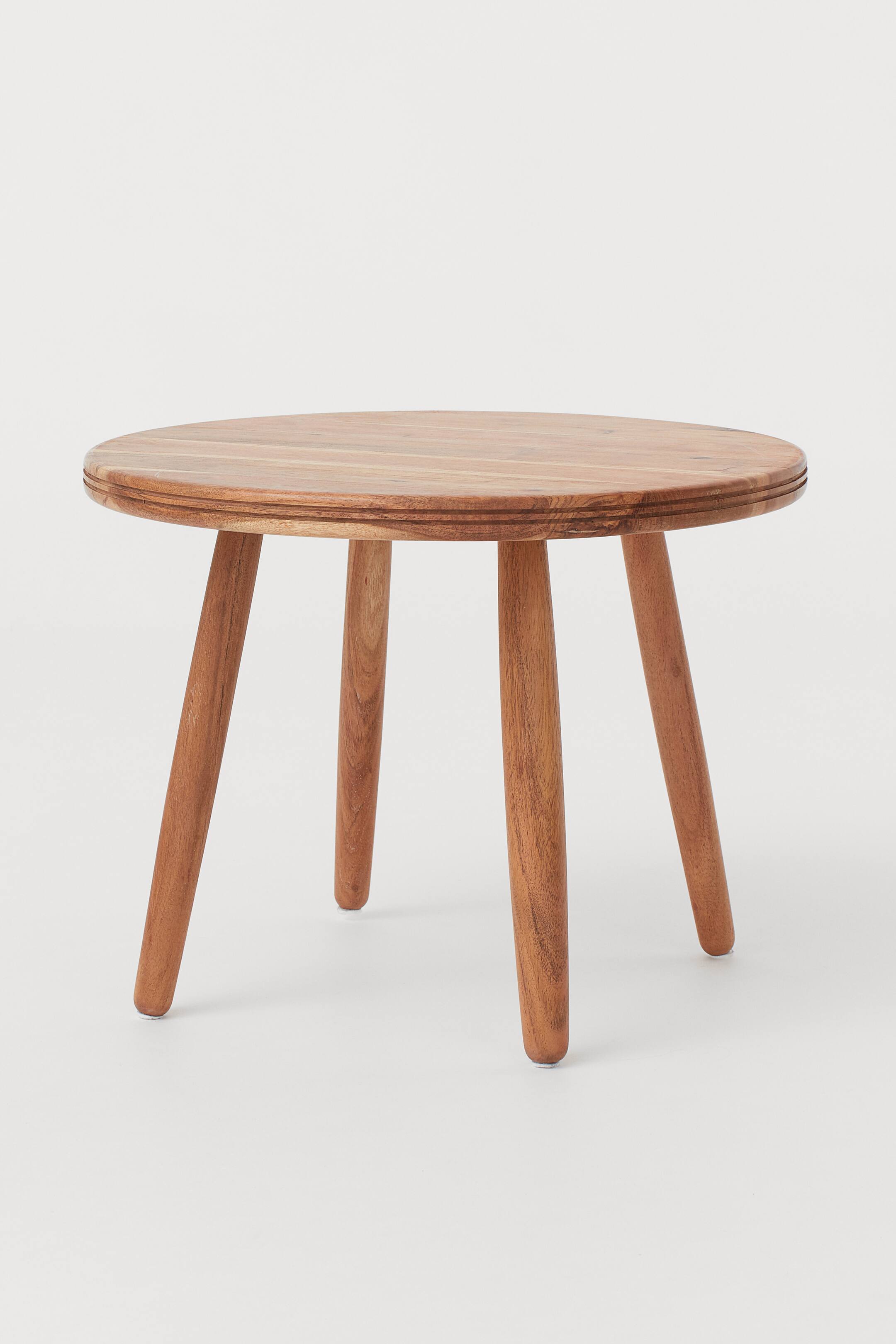 Round wooden coffee table - Brown/Acacia wood - Home All | H&M GR