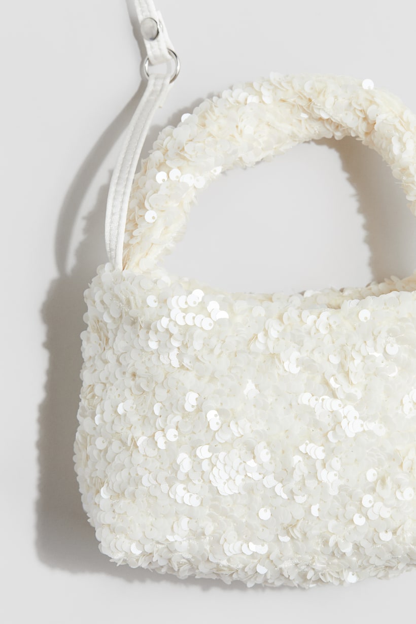 White Sequined Handbag for kids | H&M US