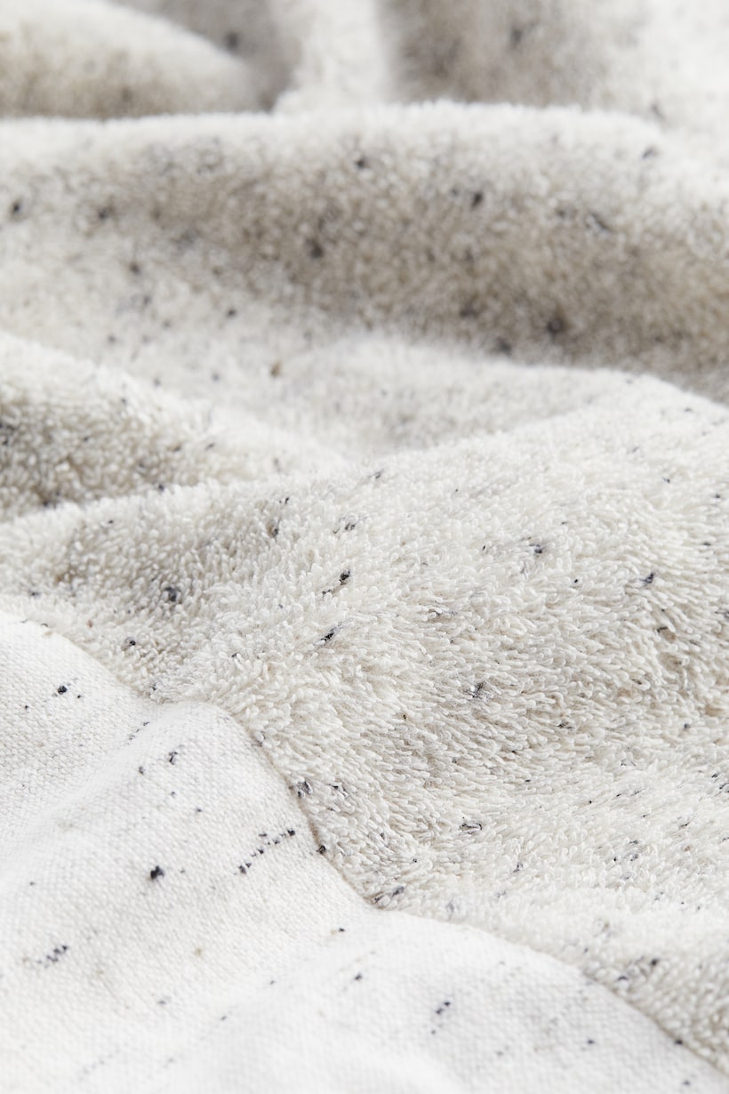 Light gray/patterned Cotton Bath Towel with Fiber Neps at H&M Home | H&M US