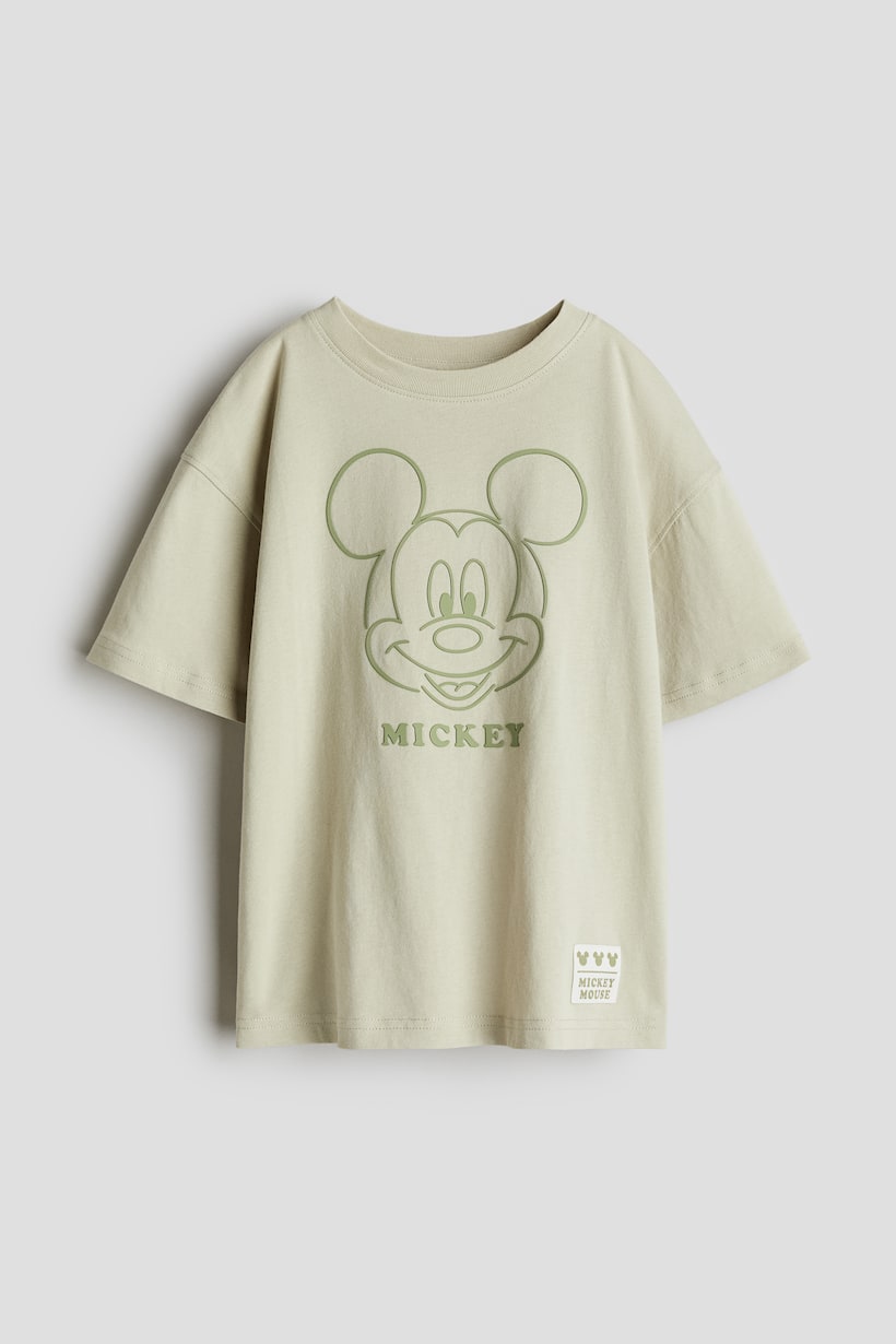 Playera oversized con diseño - Verde caqui claro/Mickey Mouse - Kids ...