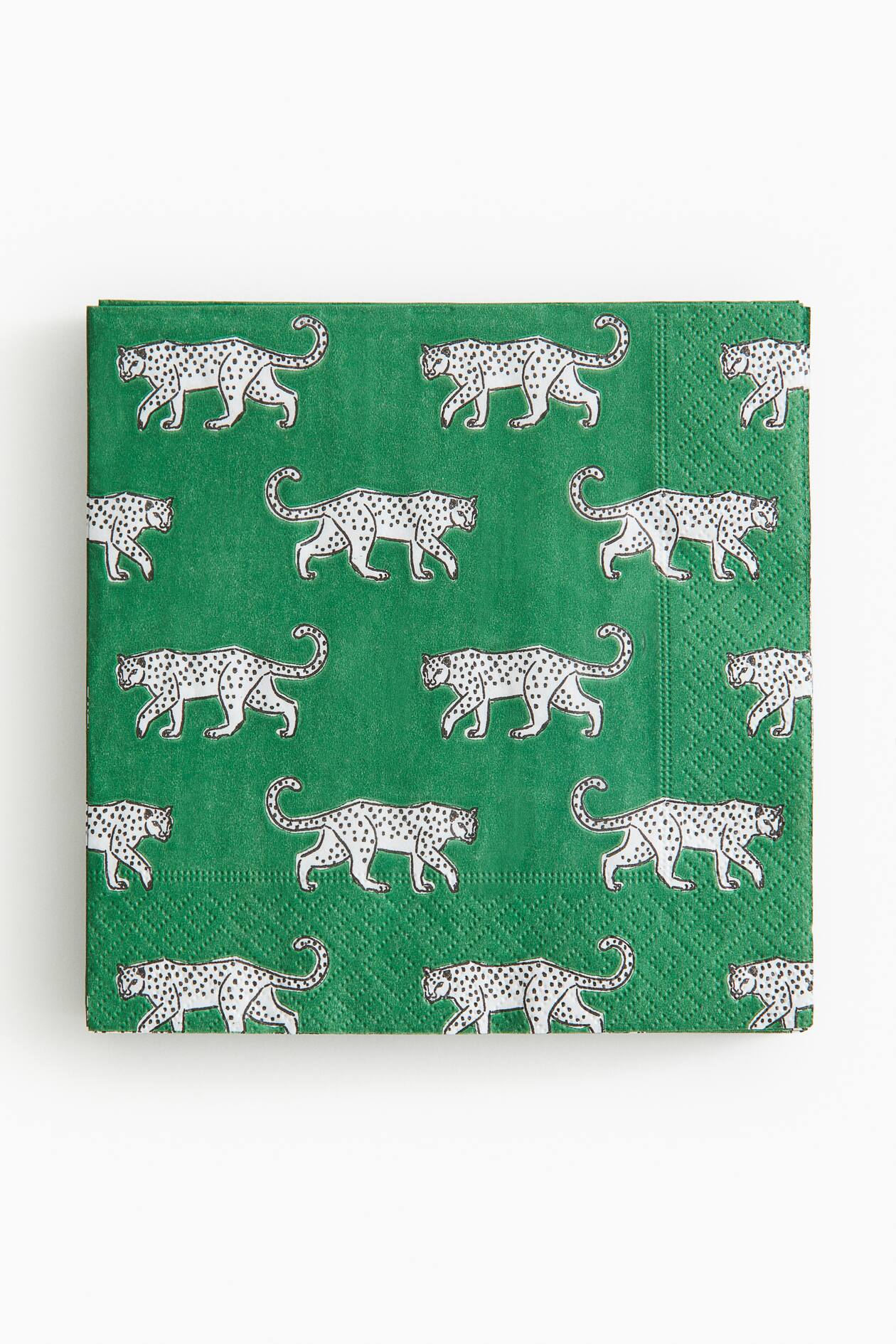 Green/Leopards 20-pack patterned paper napkins at H&M Home | H&M GB