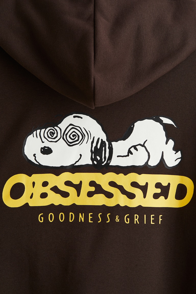 Men’s Brown/Snoopy Regular Fit Hoodie | H&M US