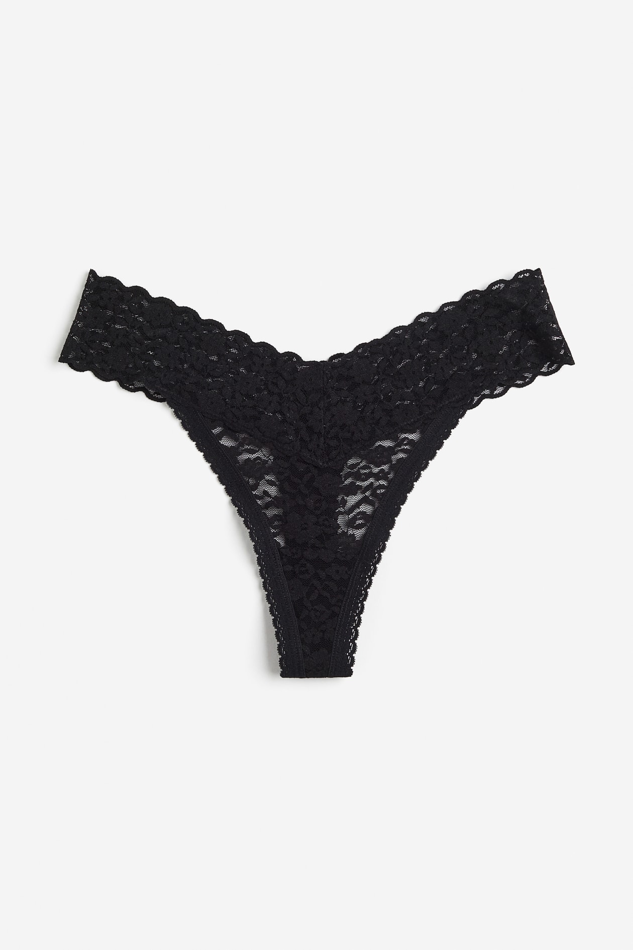 Set van 10 kanten slips - Thong - Zwart - DAMES | H&M NL