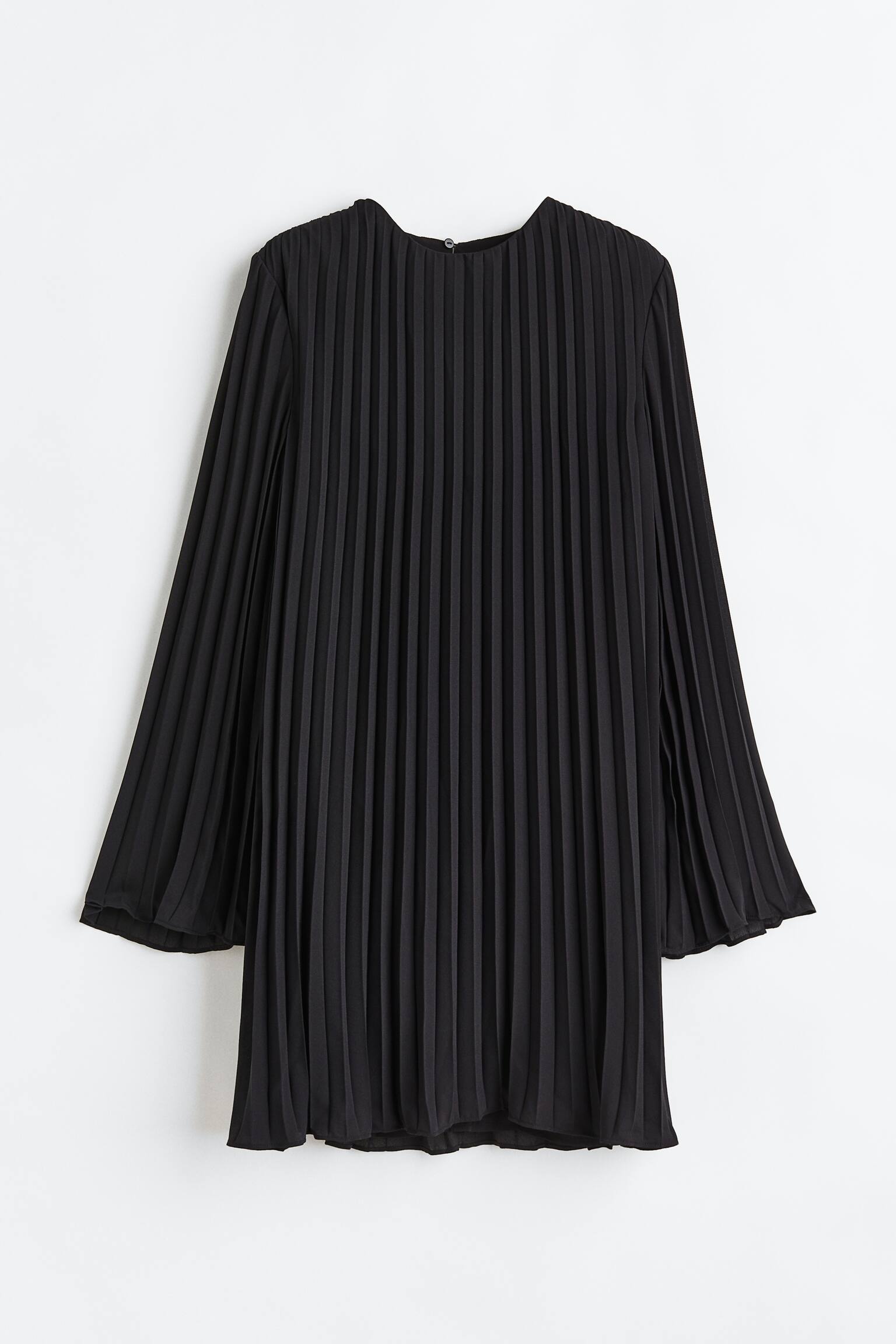 Pliseerattu mekko - Musta - NAISET | H&M FI
