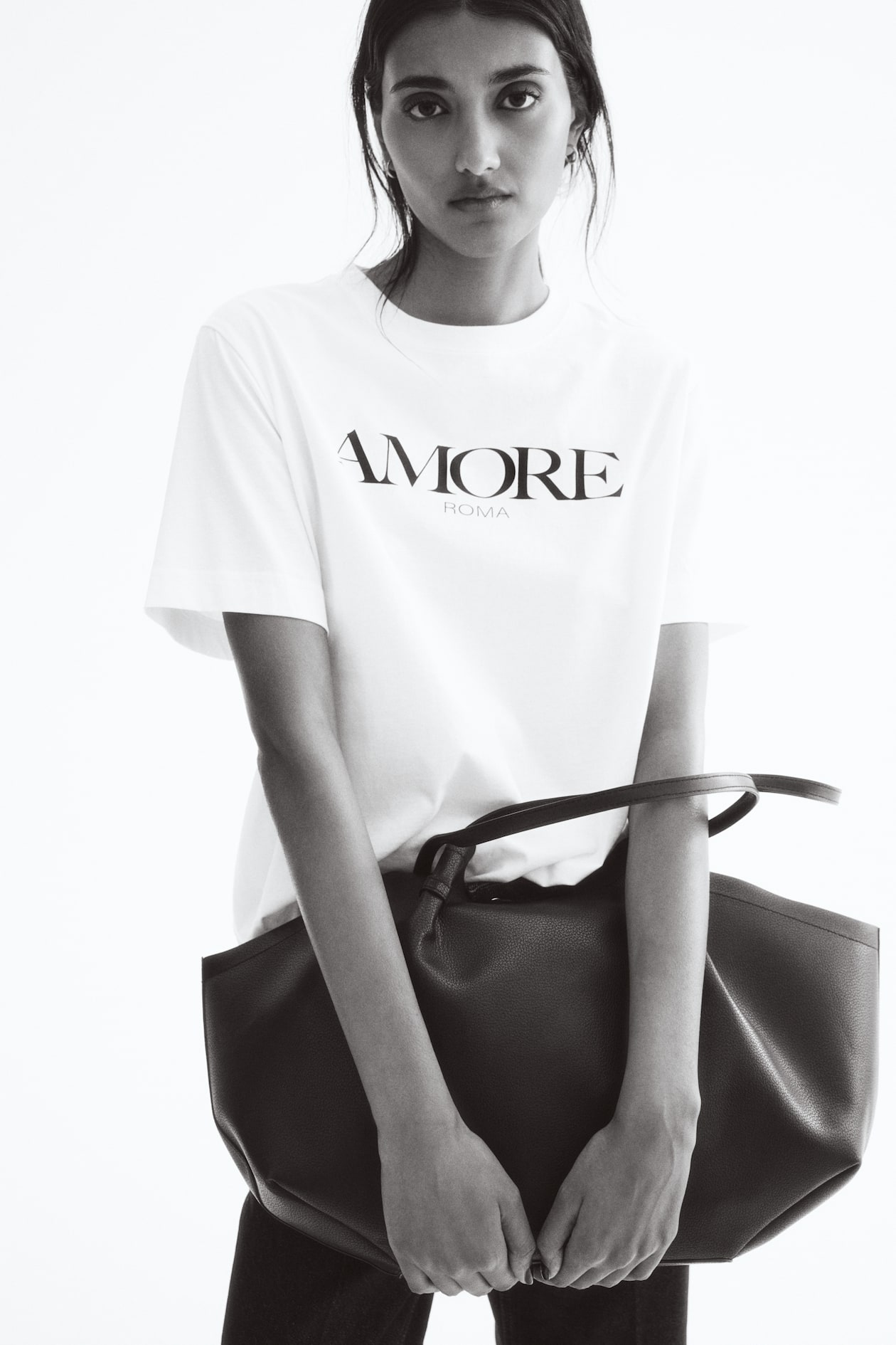 Áo thun hoạ tiết - Màu trắng/Amore - Ladies | H&M VN