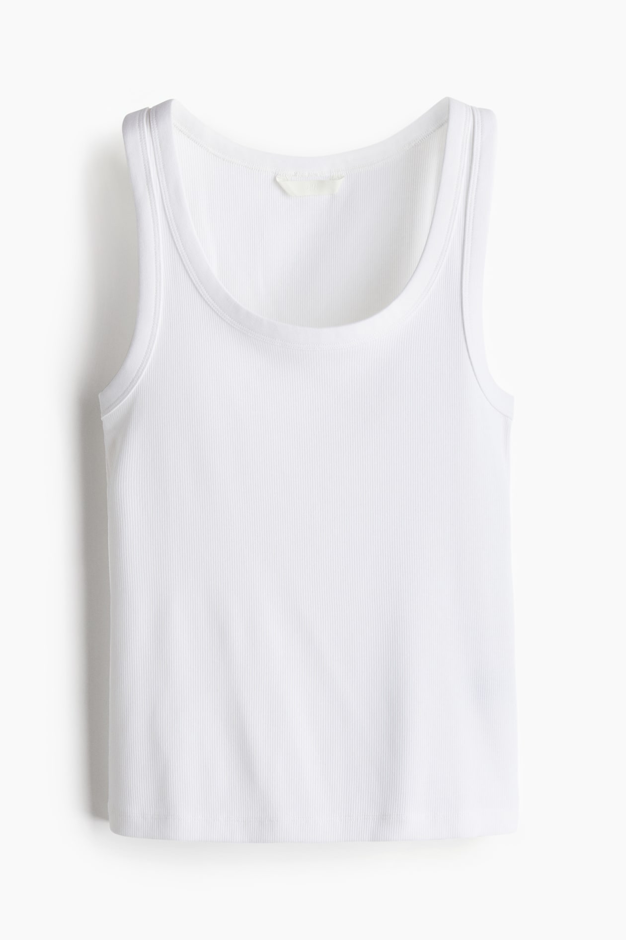 Women's White Ribbed Tank Top | H&M US