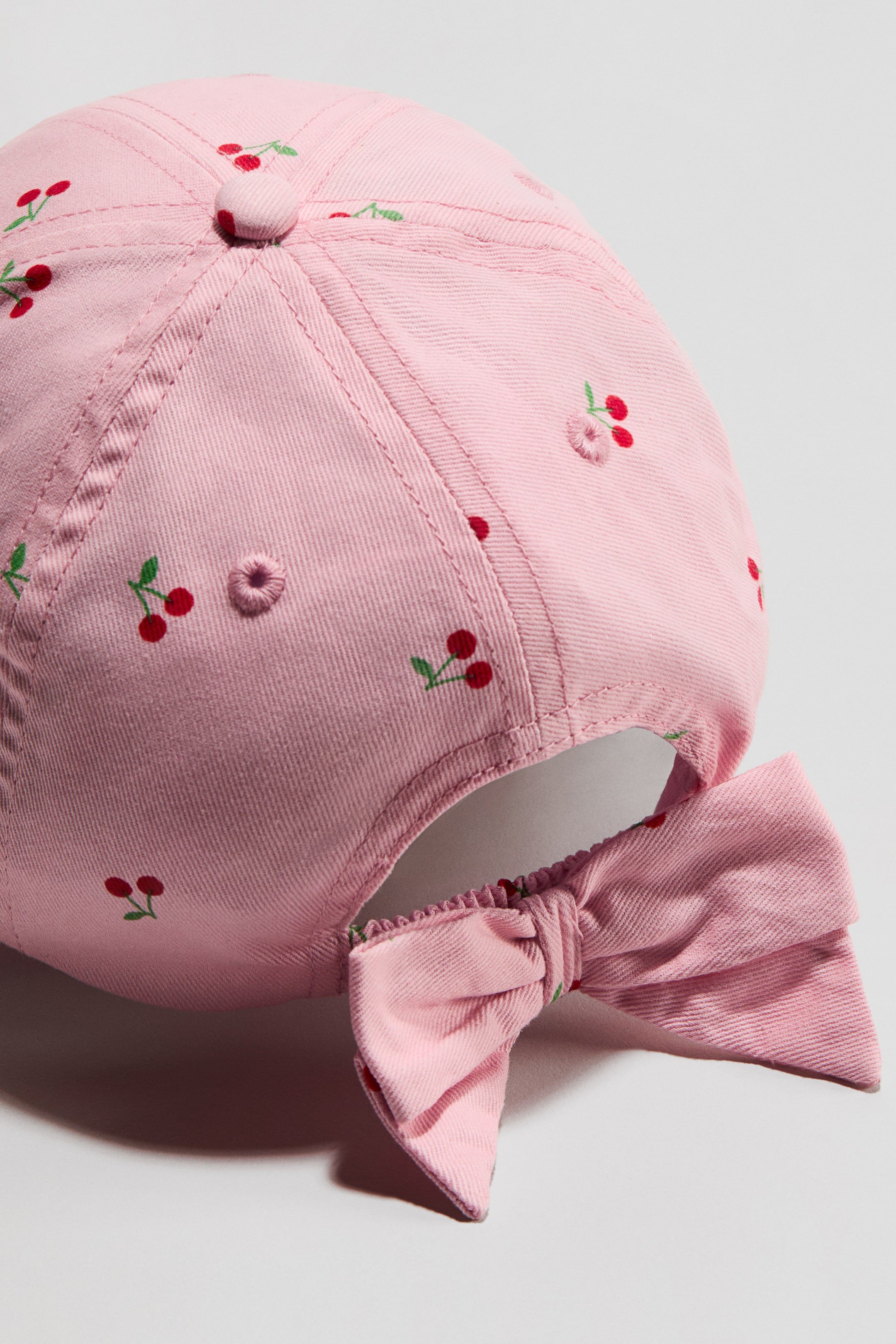 Pink/cherries Bow-Detail Cotton Cap for kids | H&M CA