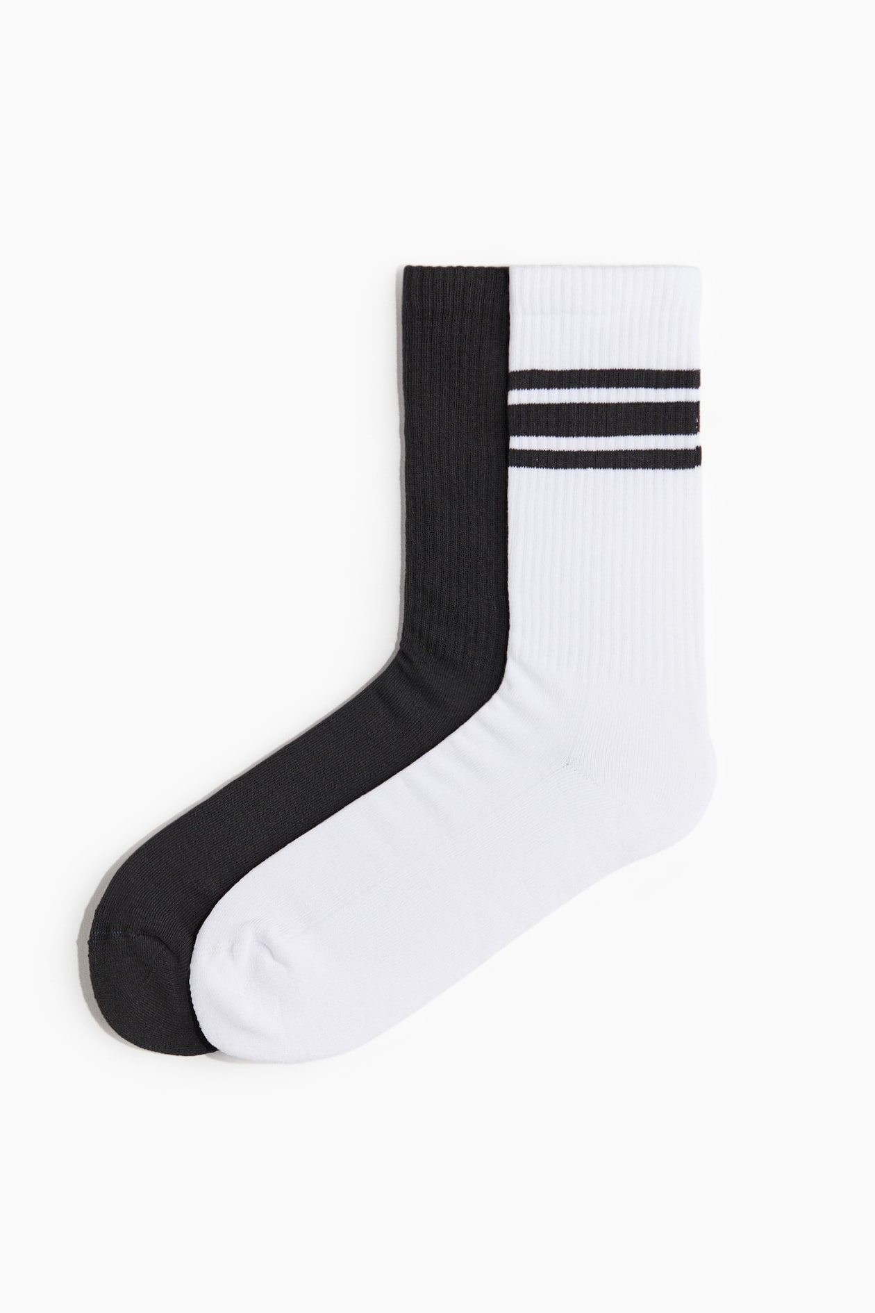 2-Pack Socks - Black/white - Men | H&M US