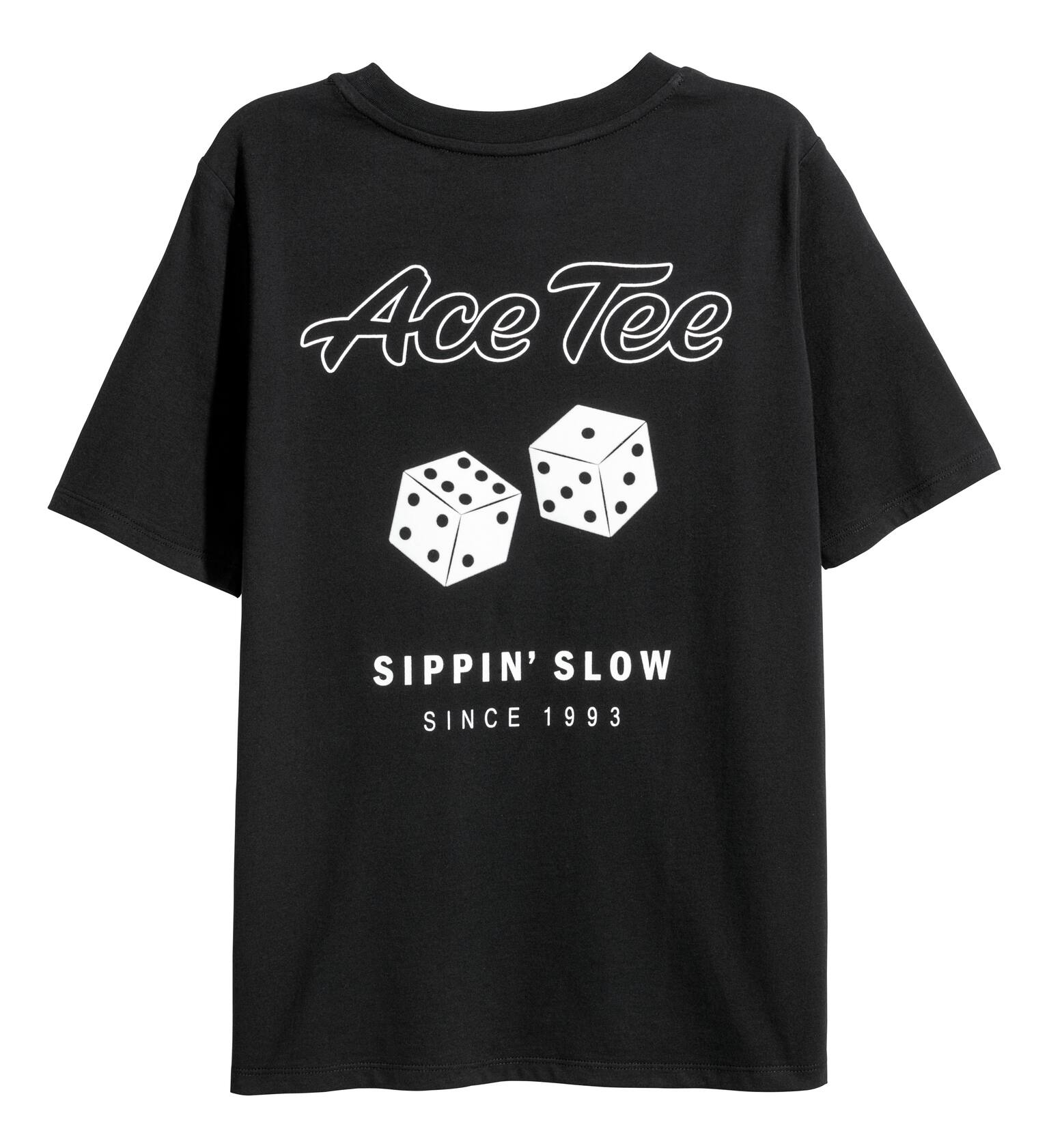 T-shirt with Printed Motifs - Short sleeve - Black - Ladies | H&M CA