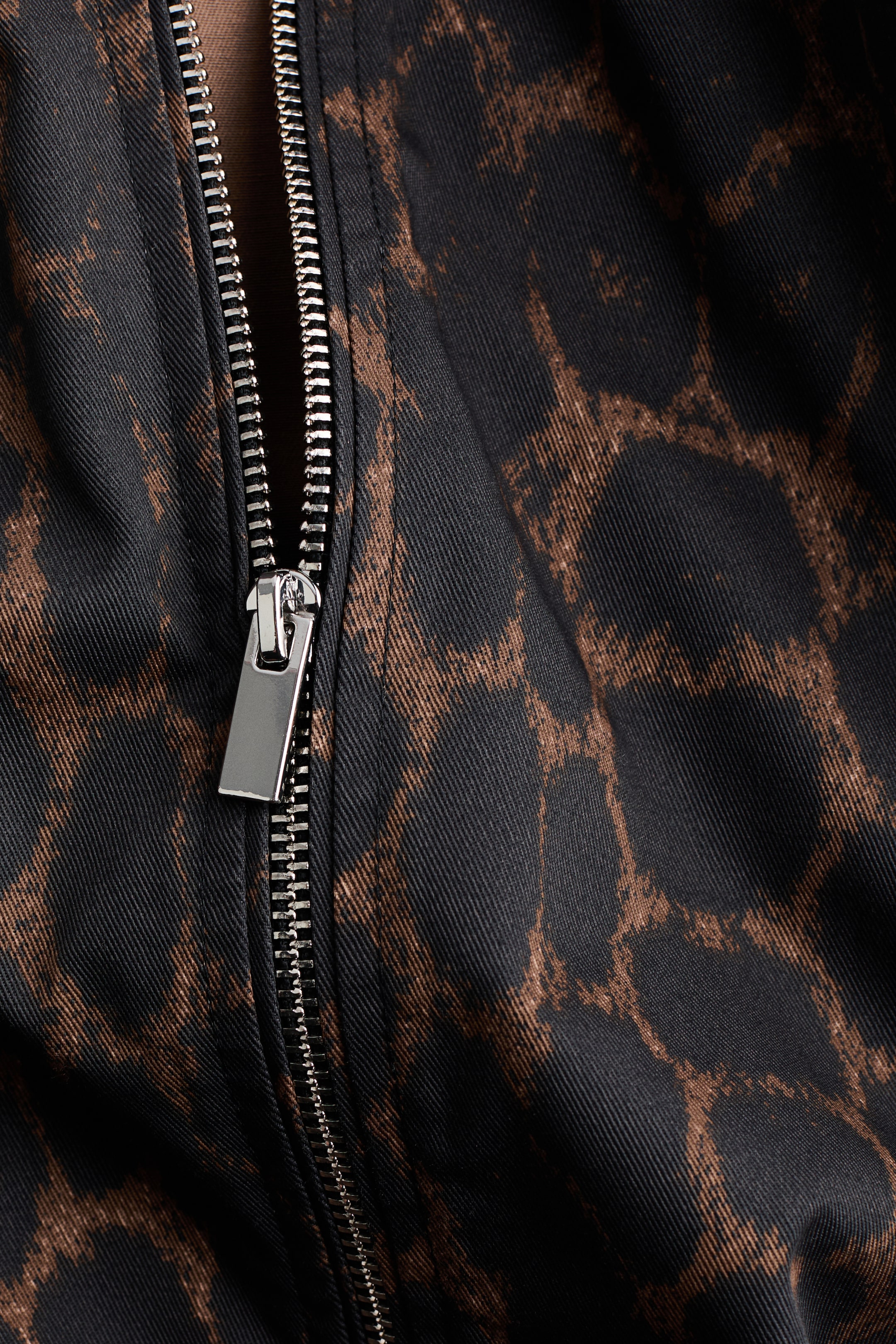 Gathered bomber jacket - Brown/Leopard print - Ladies | H&M IE