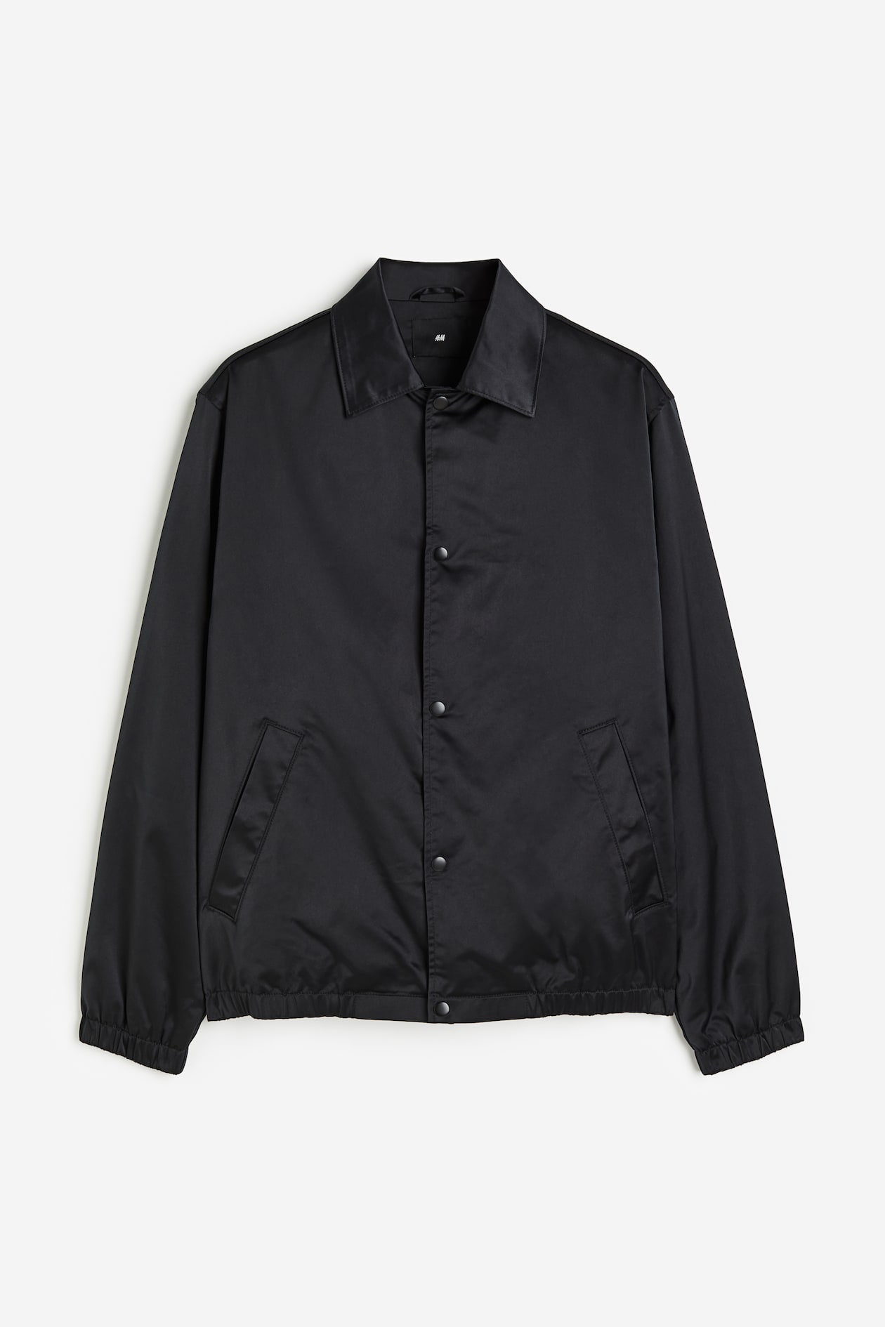 Men’s Black Loose Fit Satin coach jacket | H&M IN