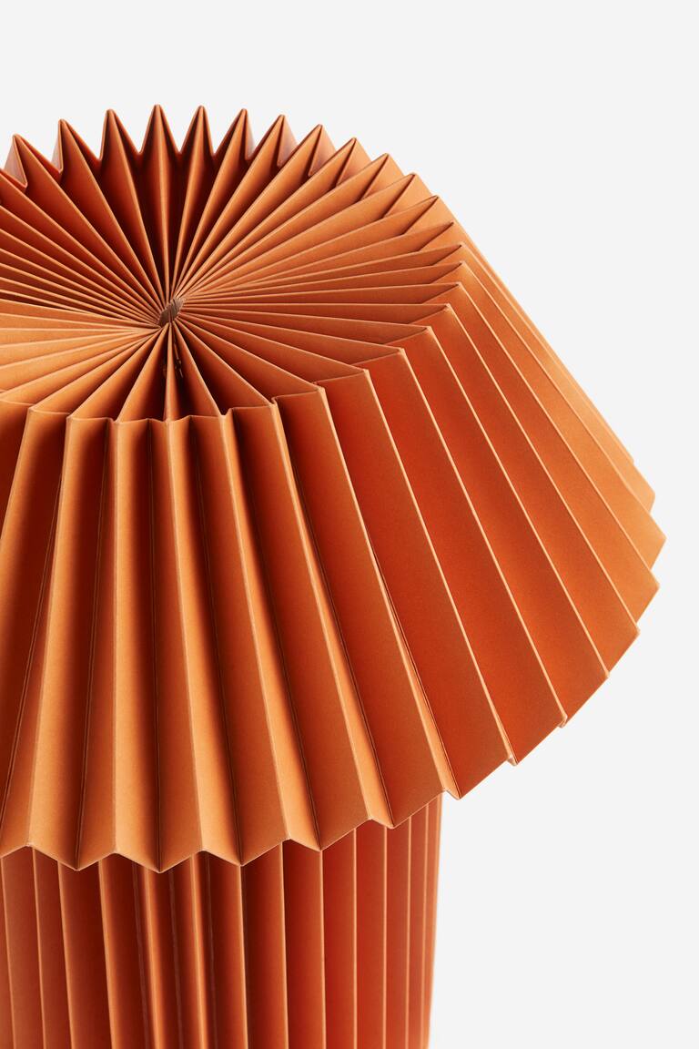 Orange Pleated Paper Table Lamp at H&M Home | H&M US
