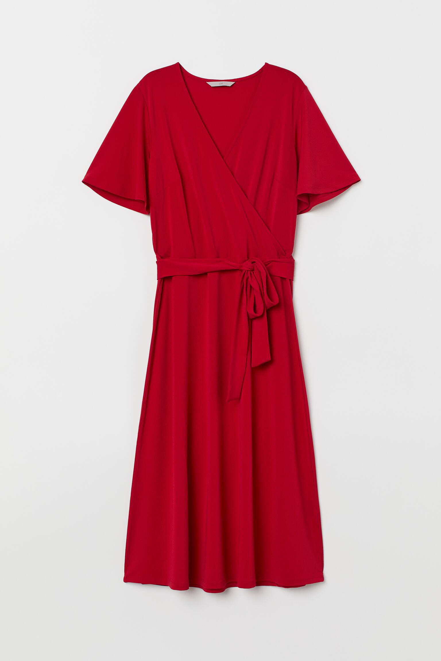 Wickelkleid mit V-Ausschnitt - Rot - Ladies | H&M DE