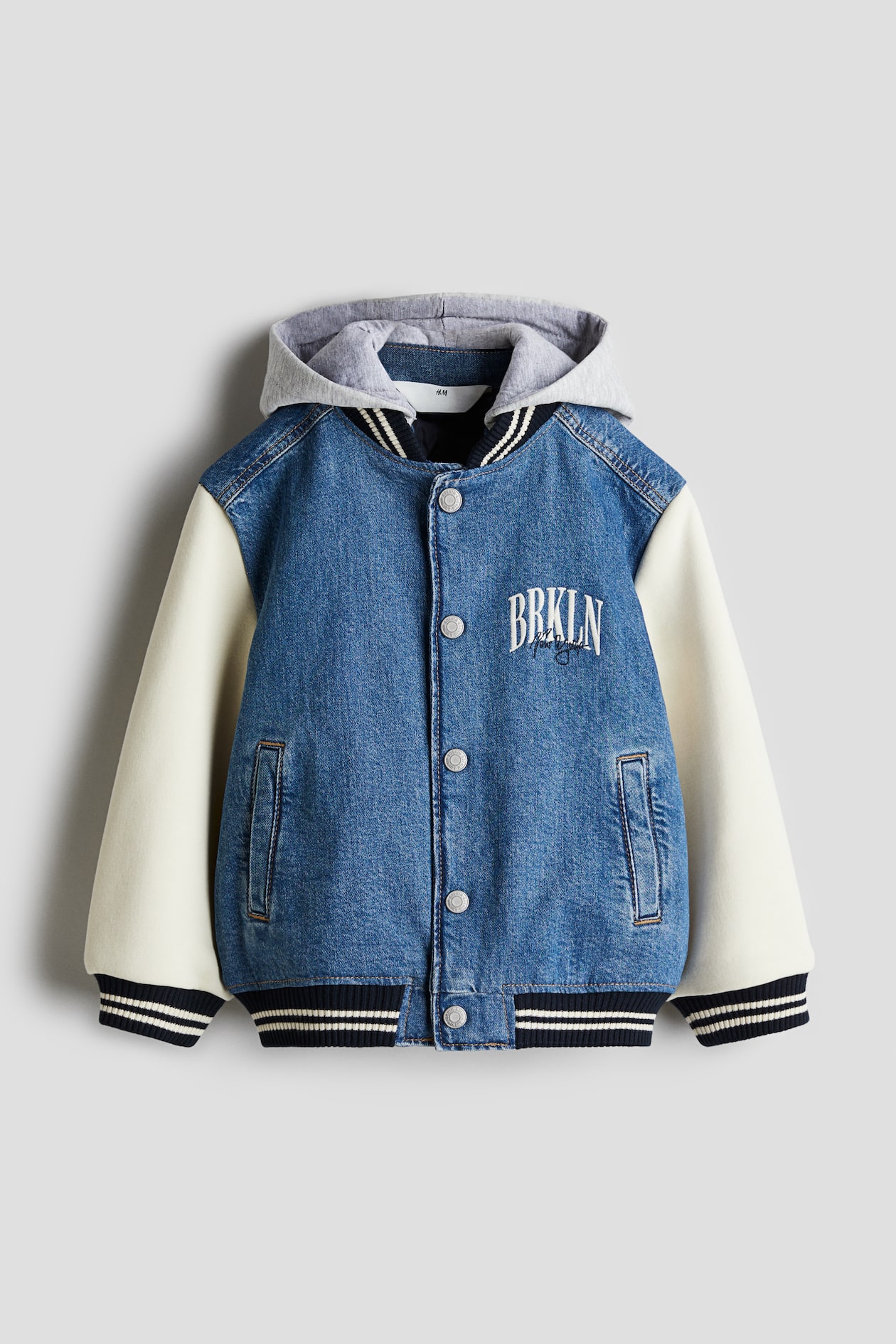 Džínsová bejzbalová bunda - Džínsovomodrá/BRKLN - DETI | H&M SK