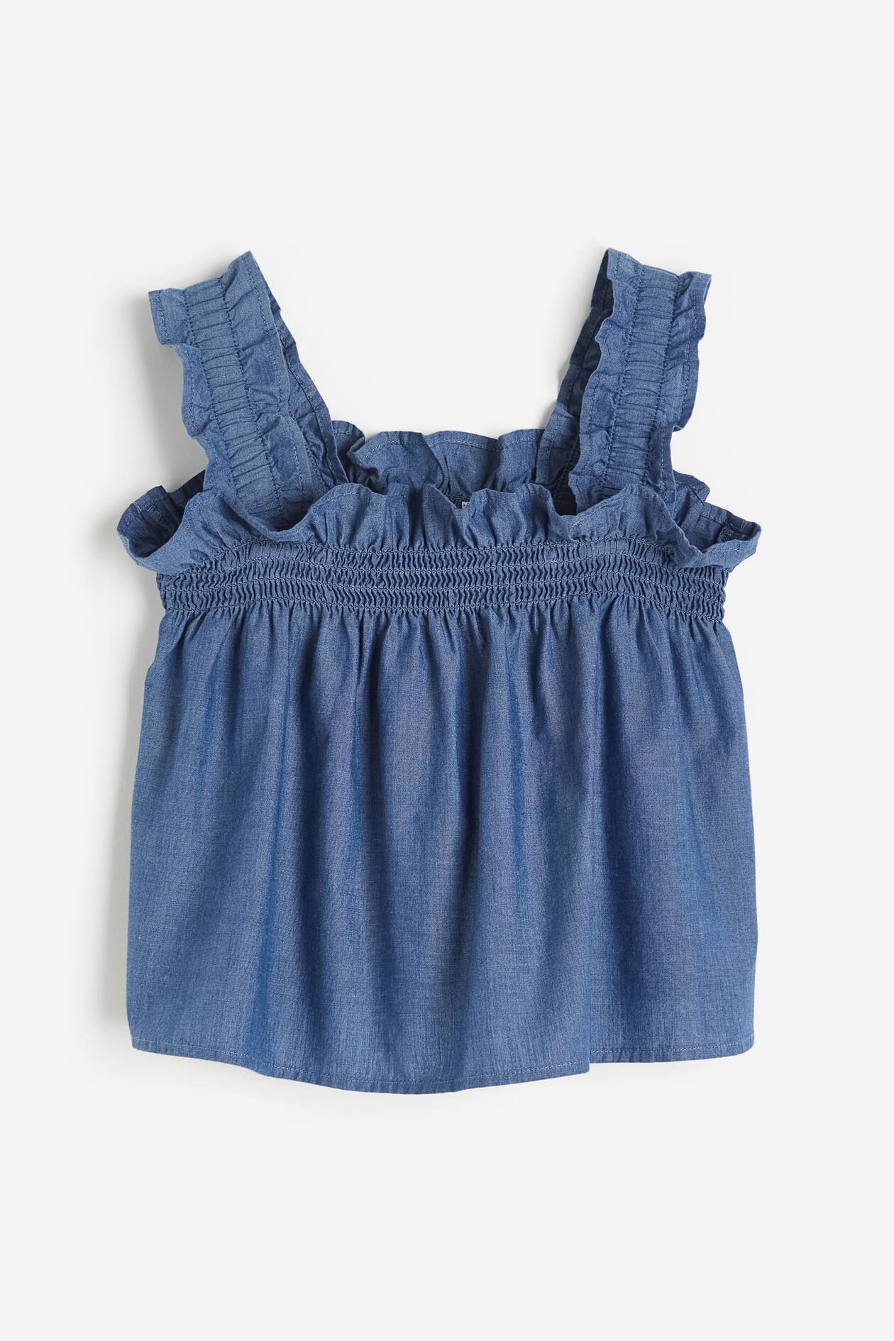 Top de denim con olanes - Azul - Kids | H&M MX