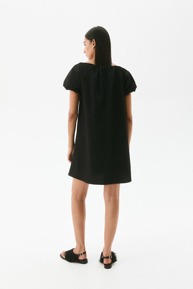 Drawstring-Neck Dress - Black - Ladies | H&M US