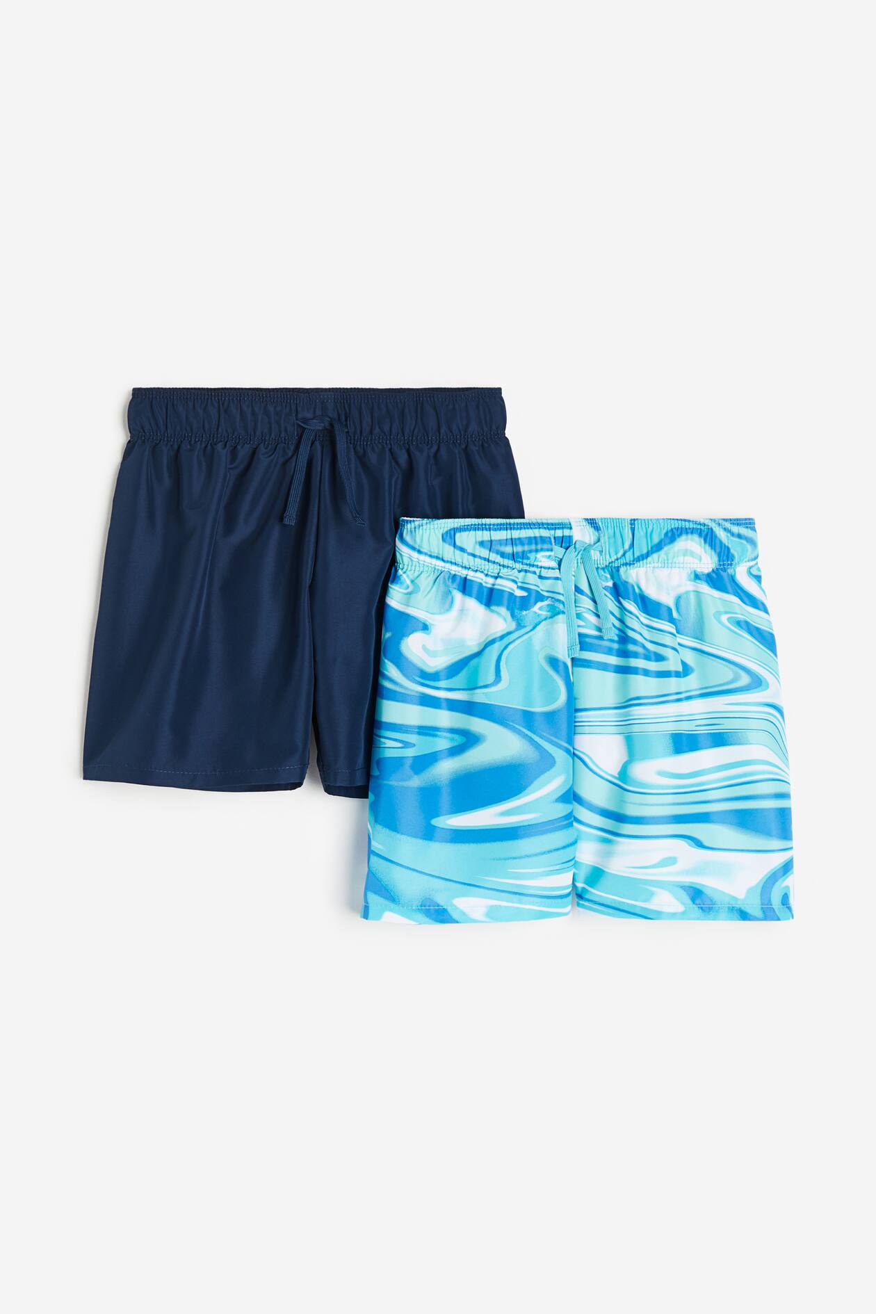 2-pack Swim Shorts - Turquoise/patterned - Kids | H&M US