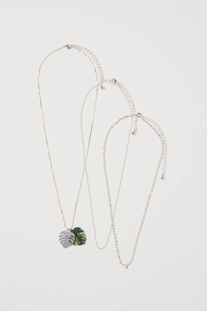 Women's Silver-colored 3-pack Necklaces with Pendants | H&M US