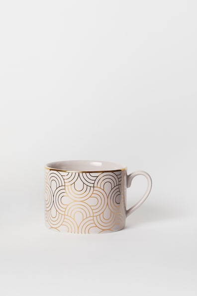 Mugg i porslin - Dimrosa/Guld - Home All | H&M SE