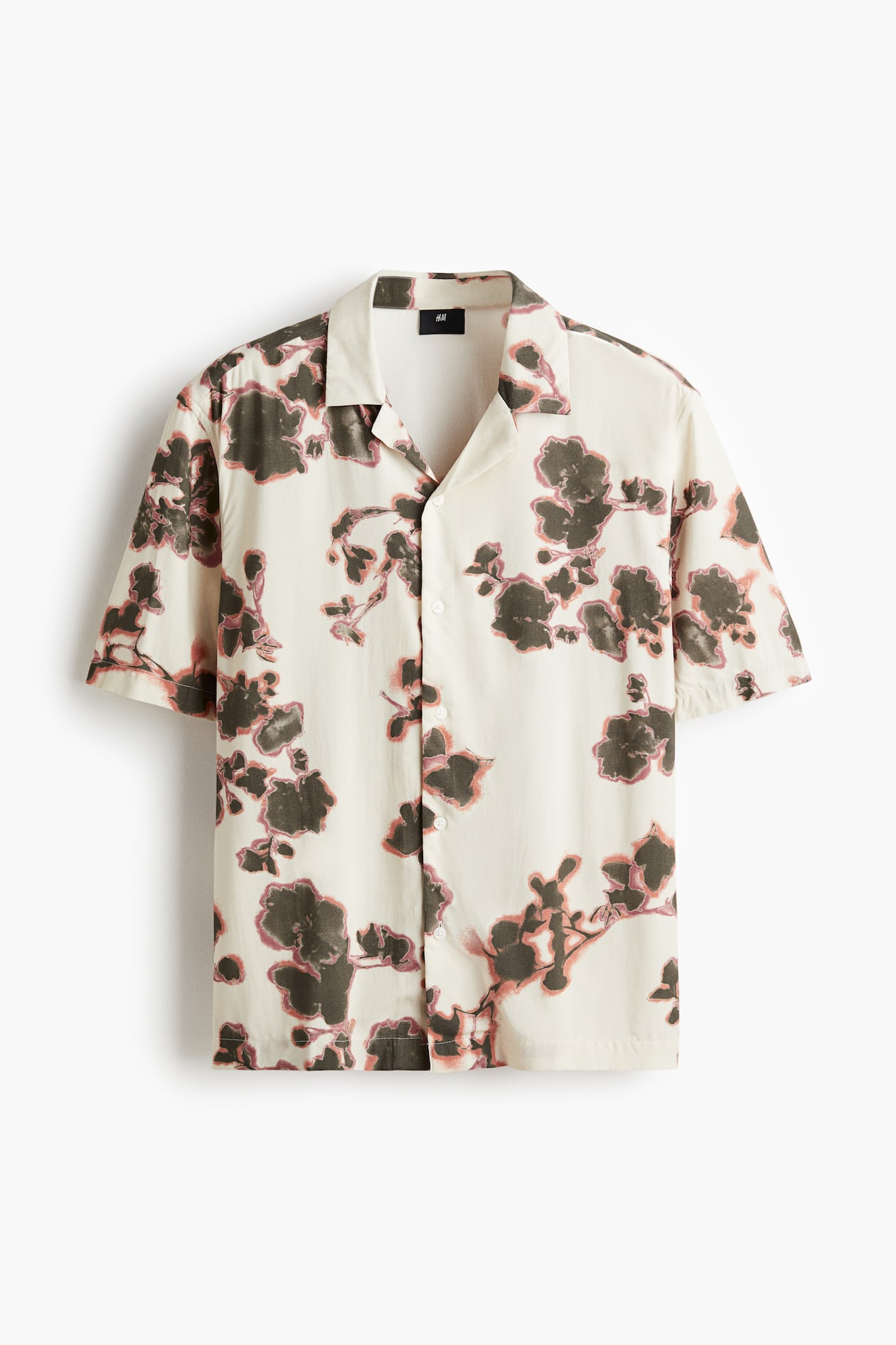 Regular Fit Patterned resort shirt - Light beige/Floral - Men | H&M IN