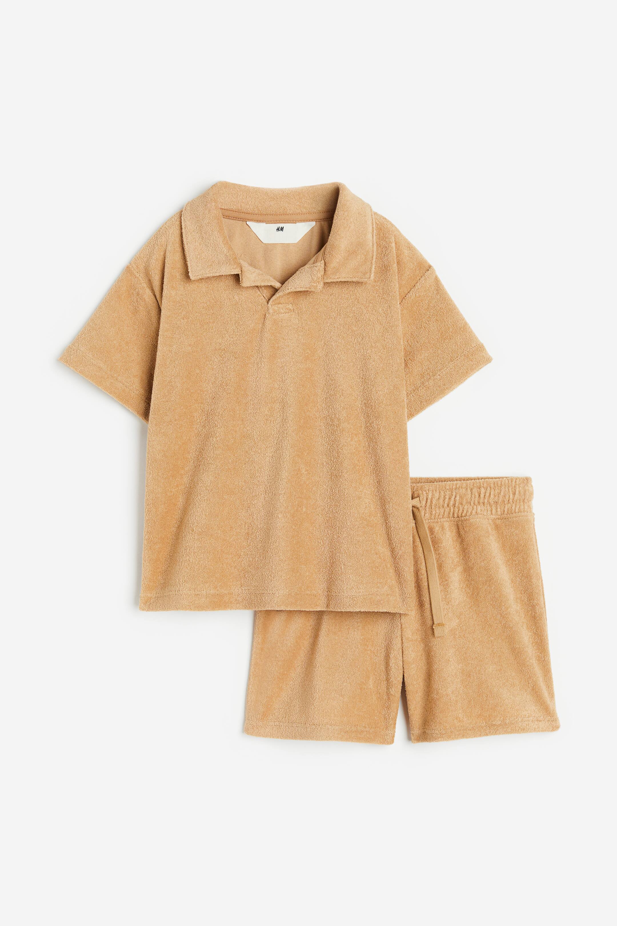 2-piece terry set - Beige - Kids | H&M HK