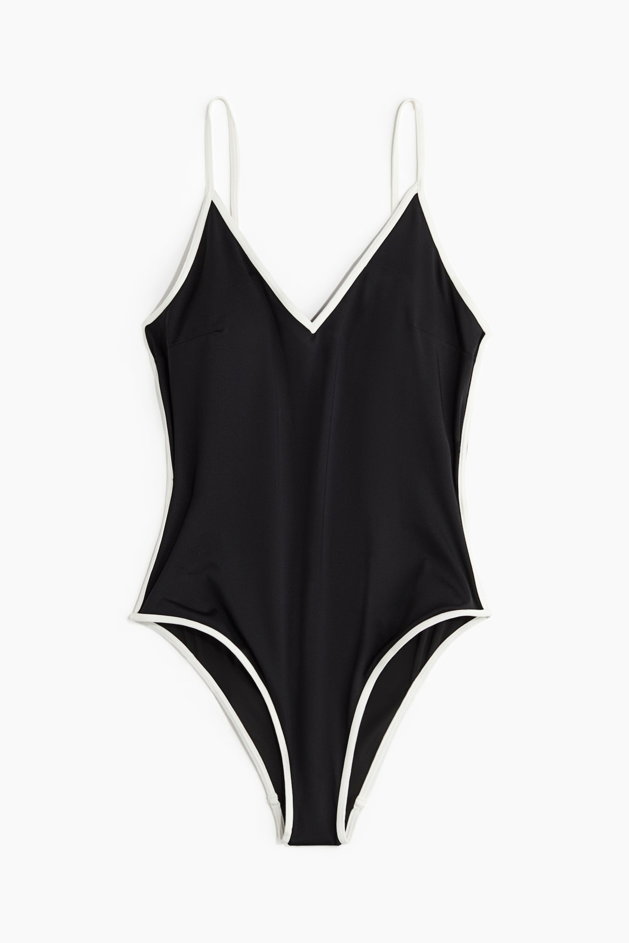 Padded-Cup High-Leg Swimsuit - Black - Ladies | H&M US