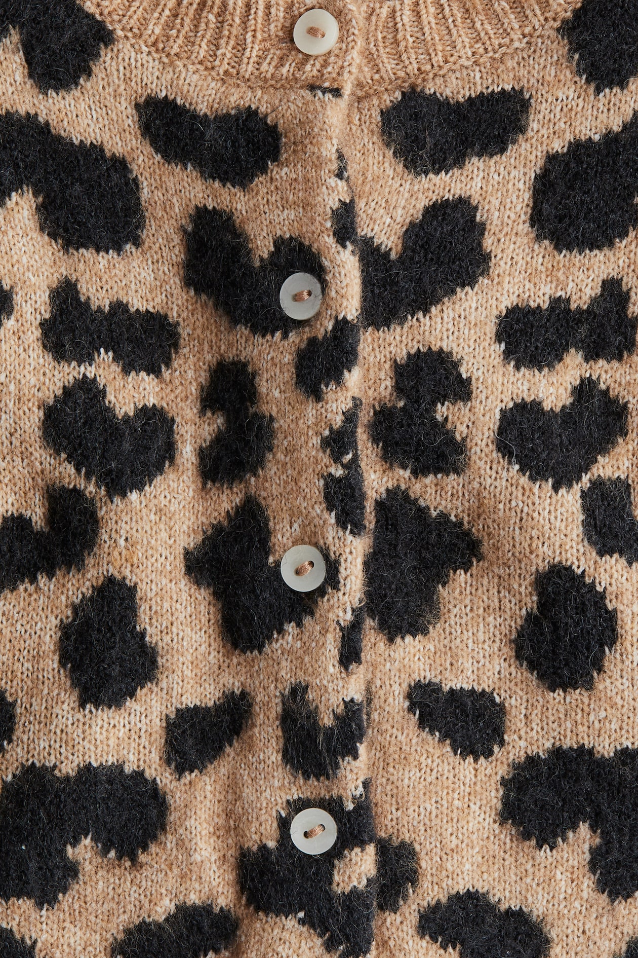 Patterned Cardigan - Beige/leopard print - Kids | H&M US