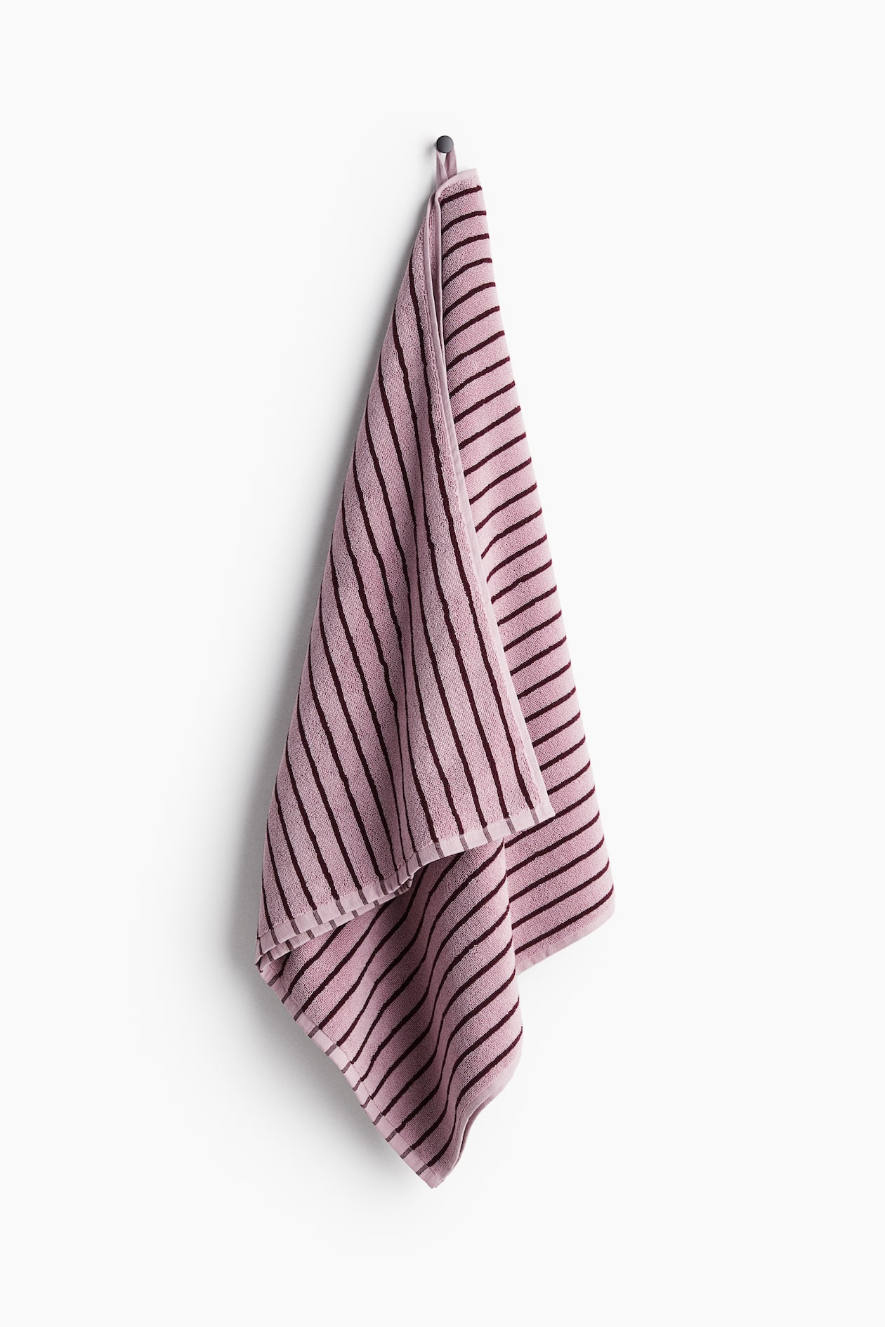 Striped bath towel - Light pink/Striped - Home All | H&M GB