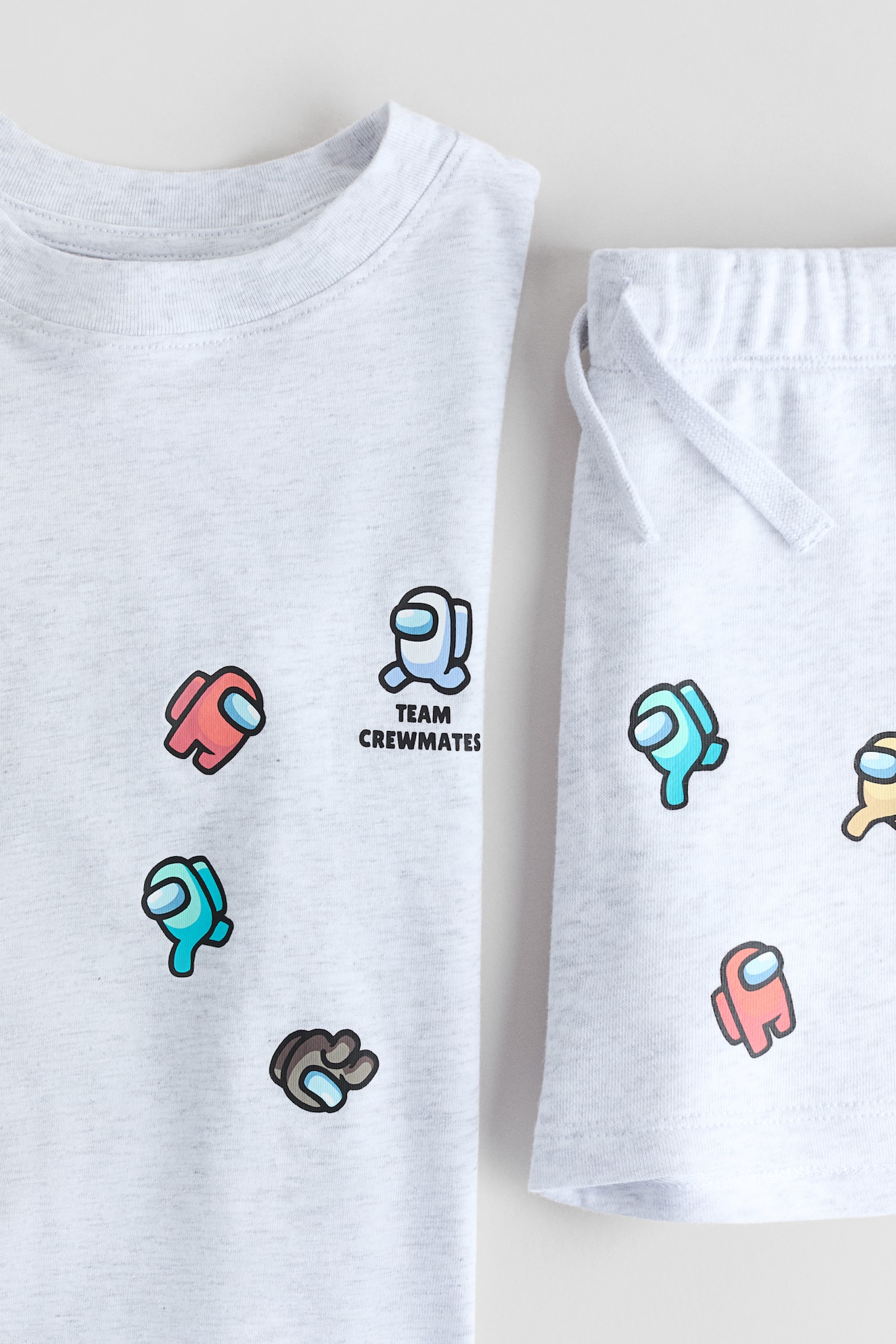 Ensemble 2 pièces en jersey imprimé - Gris clair chiné/Among Us ...