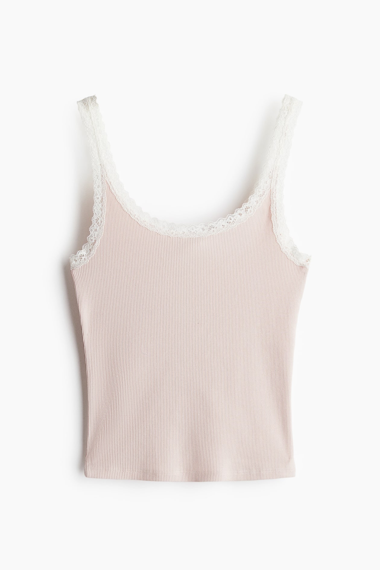 Women's Light pink Lace-Trimmed Tank Top | H&M US
