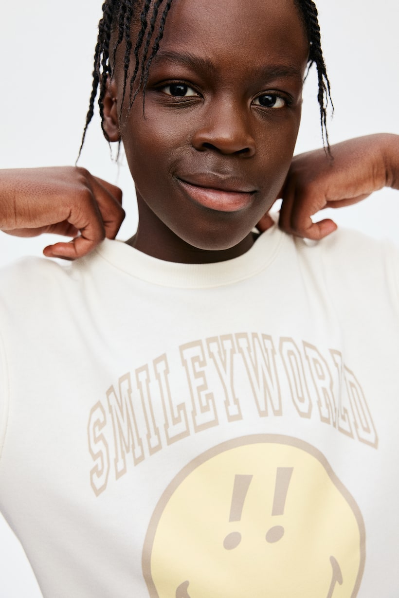 White/SmileyWorld® T-Shirt with Printed Motif for kids | H&M US