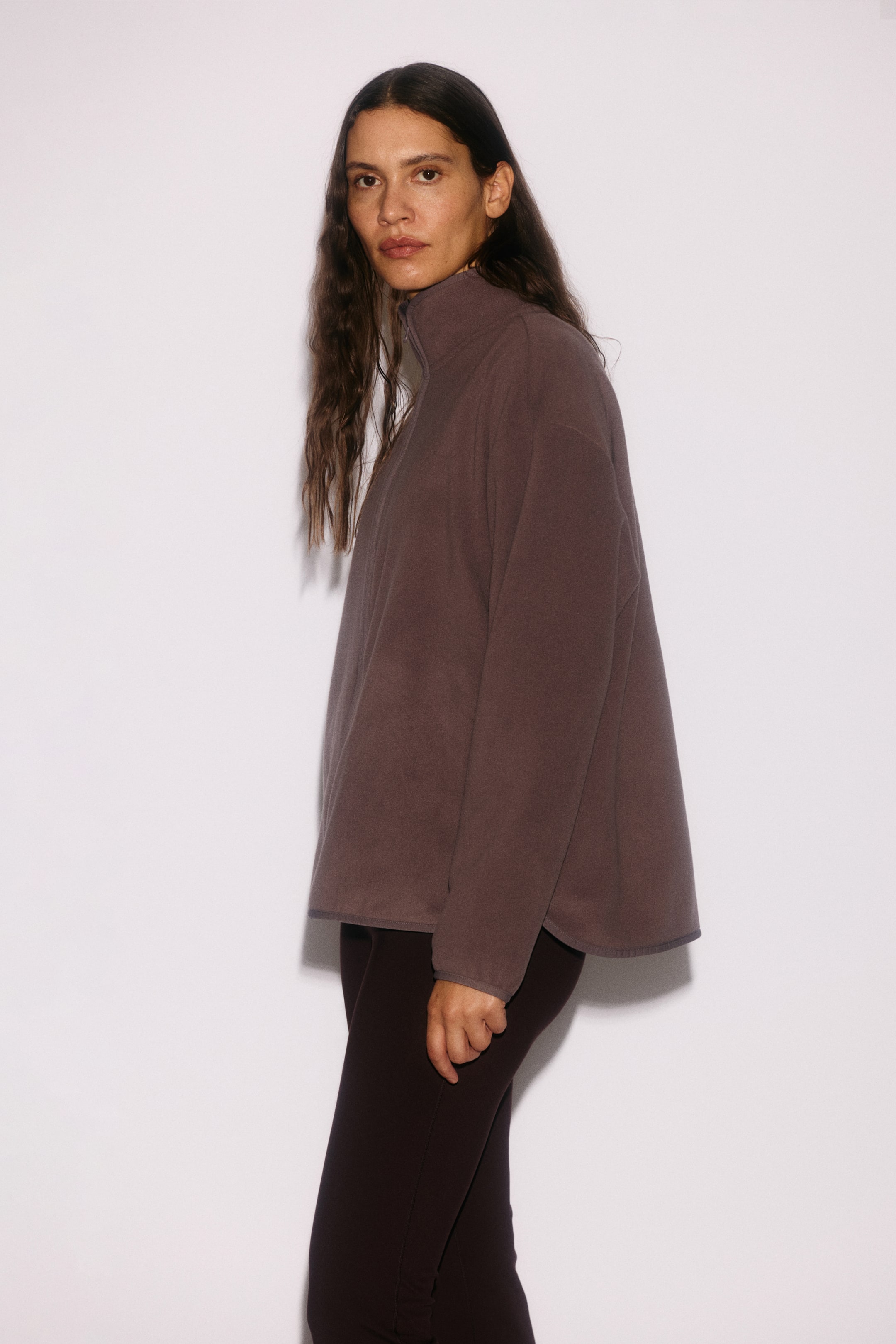 Women's Dusty purple Regular Fit Fleece sports jacket | H&M CA