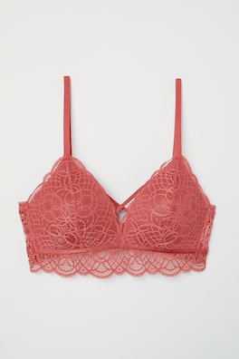 Padded Soft-cup Bra - Rust red - Ladies | H&M US