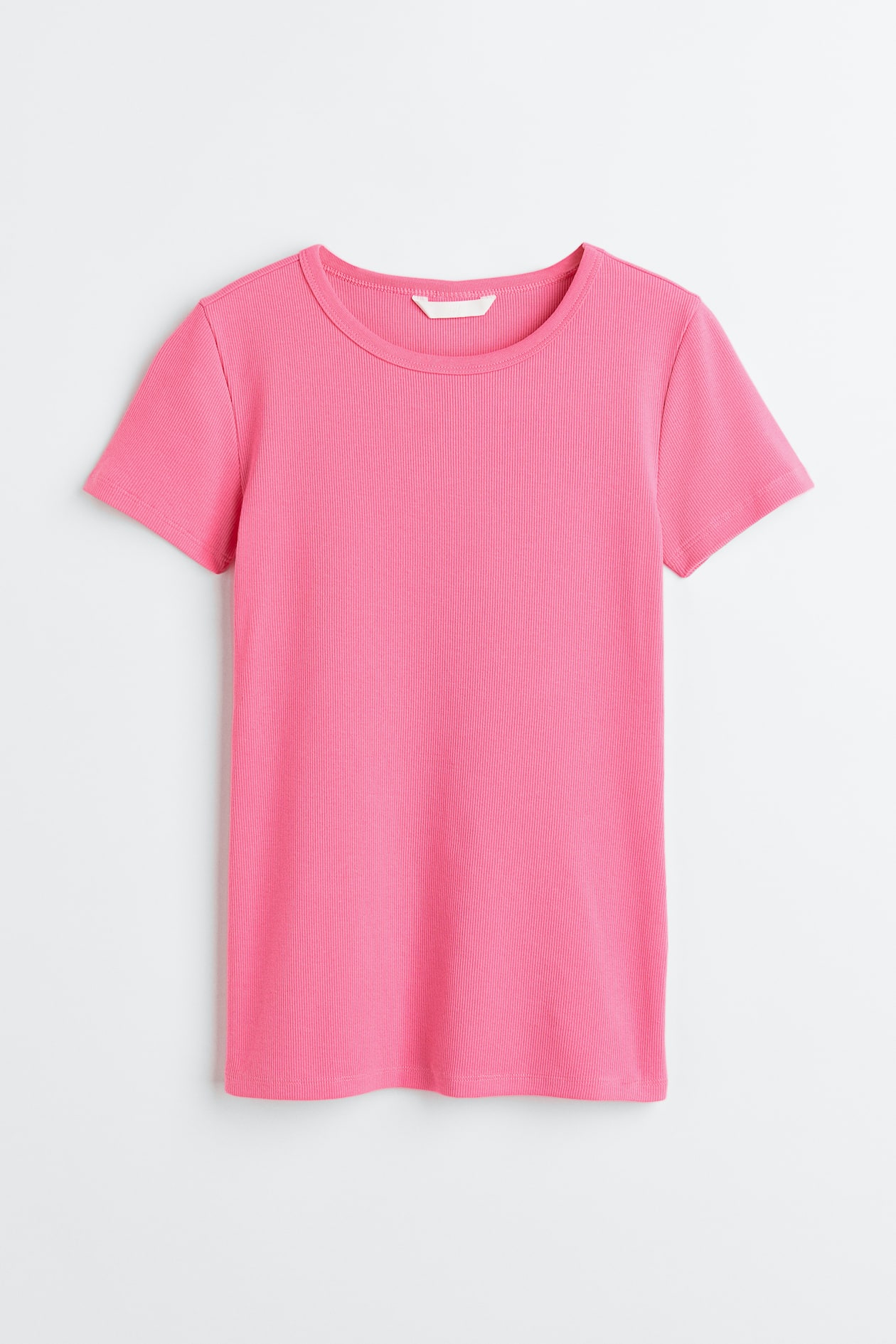 Women's Pink Fitted ribbed top | H&M IN