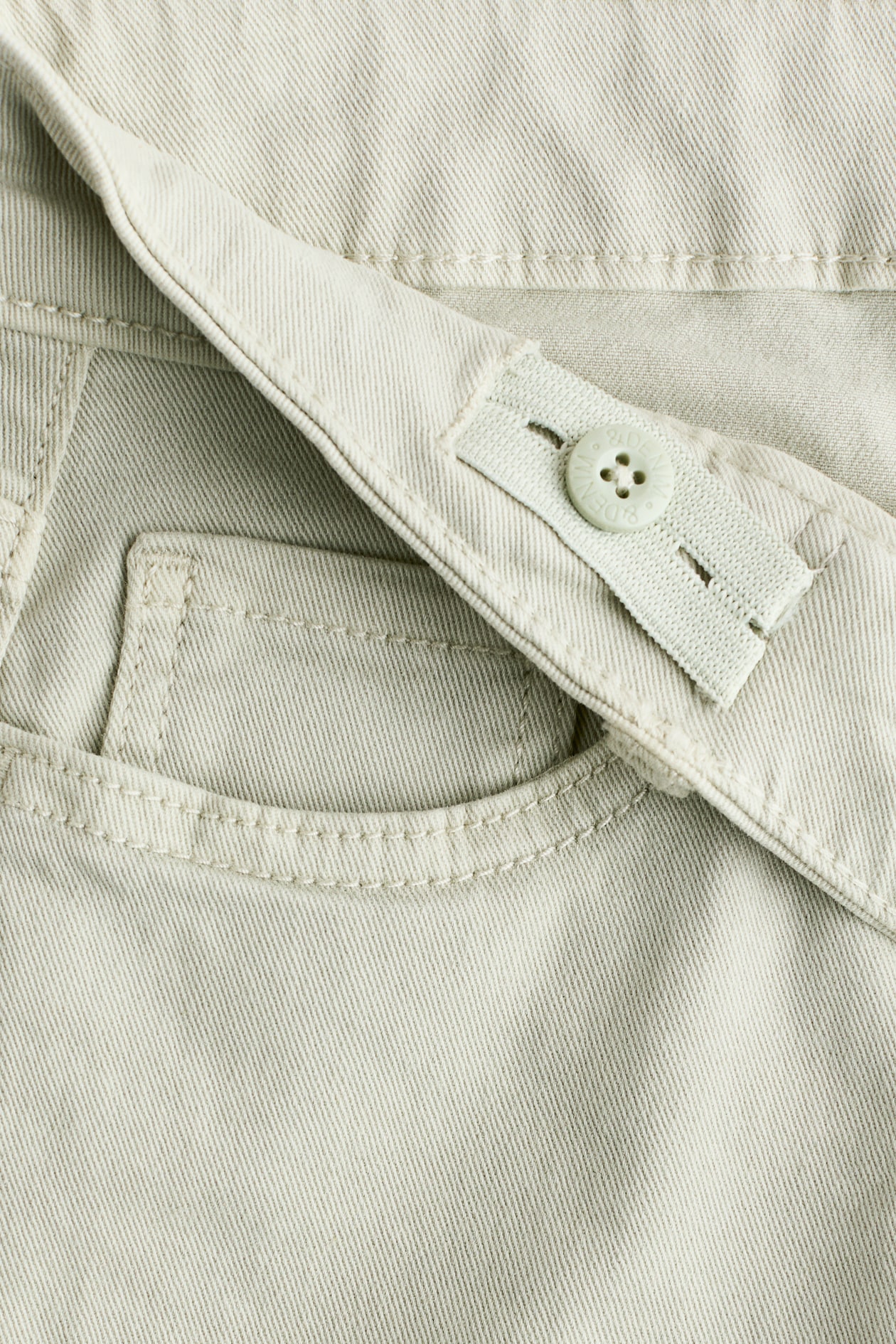 Light sage green Wide-Leg Twill Pants for kids | H&M US