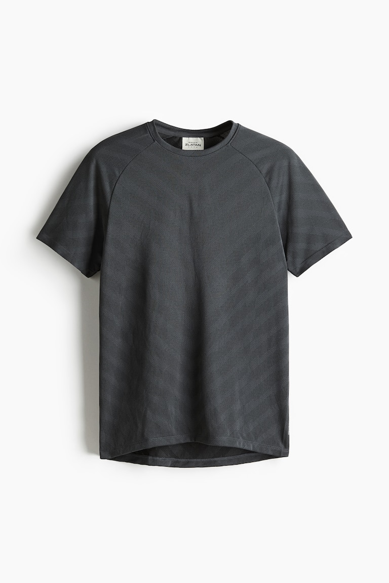Regular-Fit Sports Shirt with DryMove™ - Black/patterned - Men | H&M US