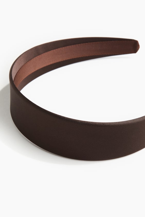 Women's Dark brown Satin Hairband | H&M US
