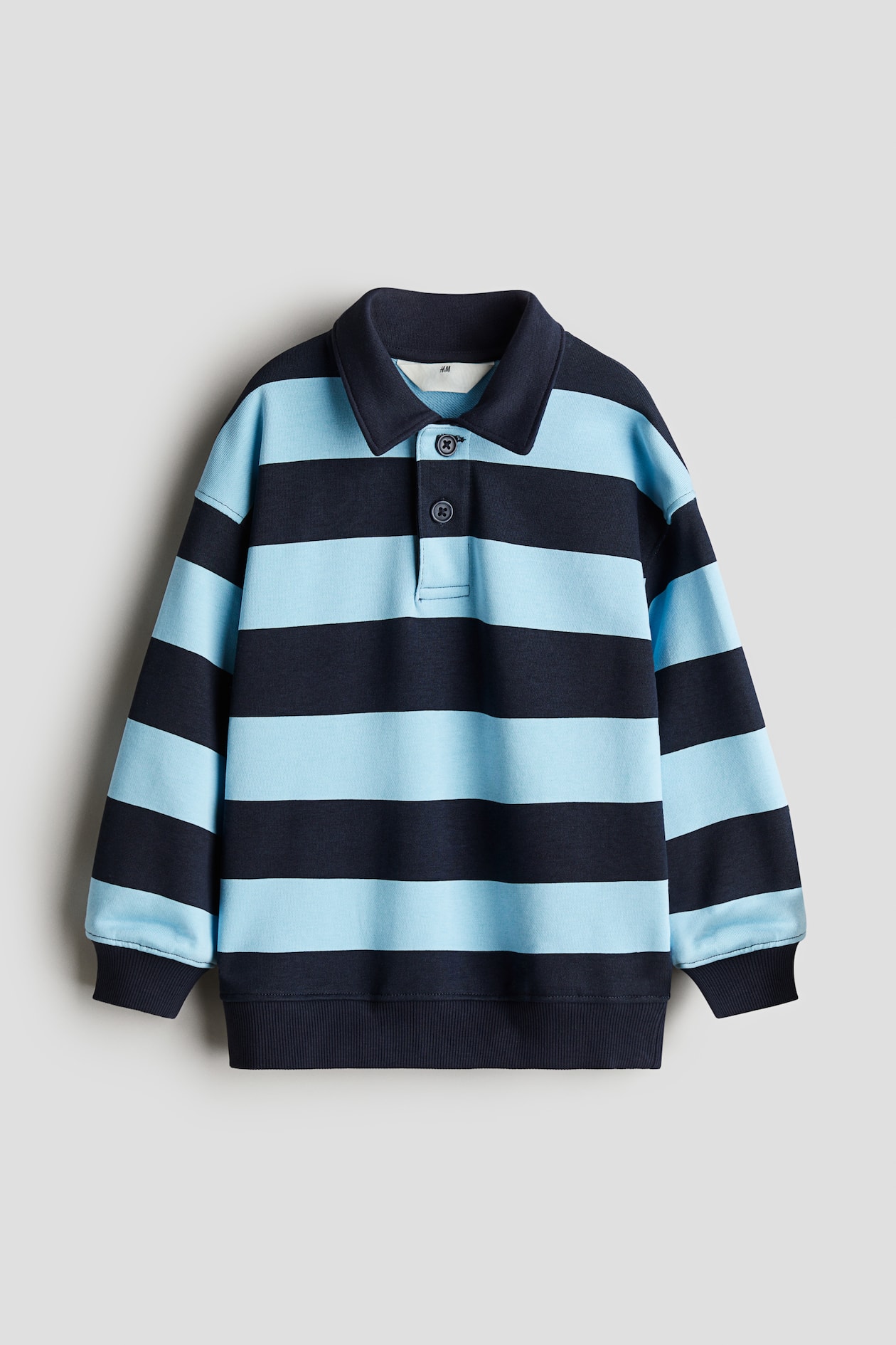 Playera rugby Loose-fit - Azul marino/Rayado - Kids | H&M MX